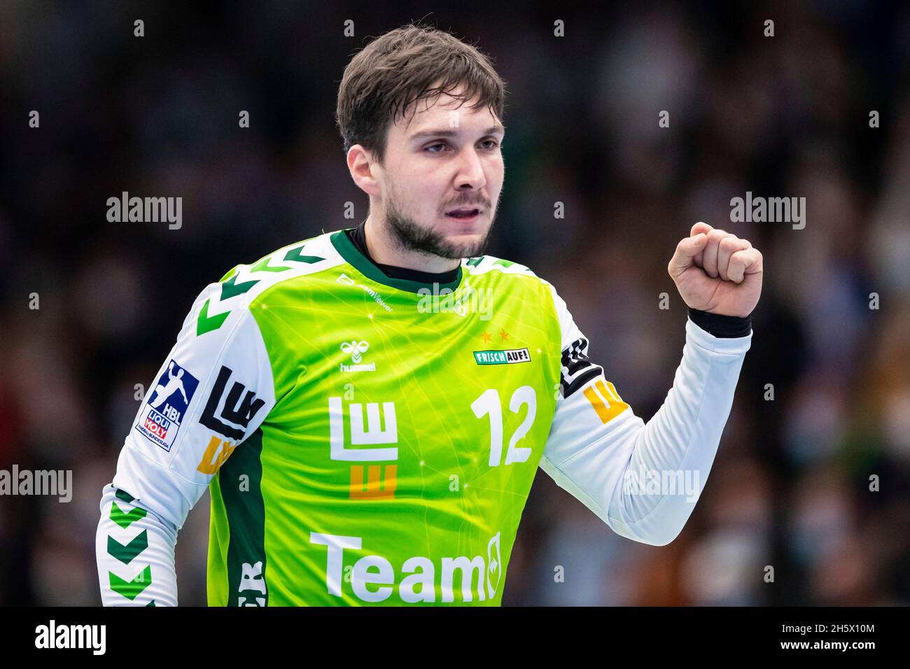 10 November 2021, Baden-Wuerttemberg, Göppingen: Handball: Bundesliga ...
