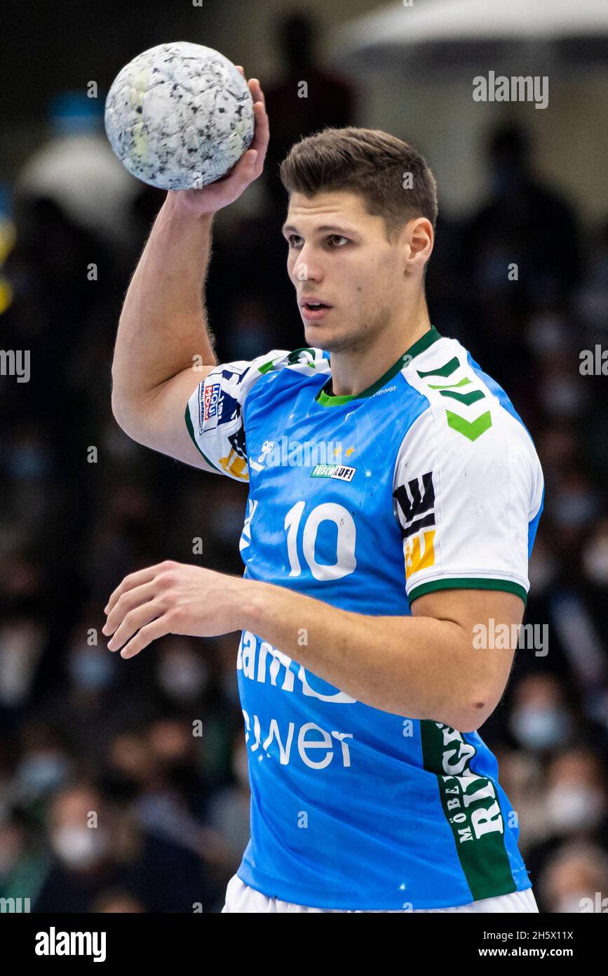 10 November 2021, Baden-Wuerttemberg, Göppingen: Handball: Bundesliga ...