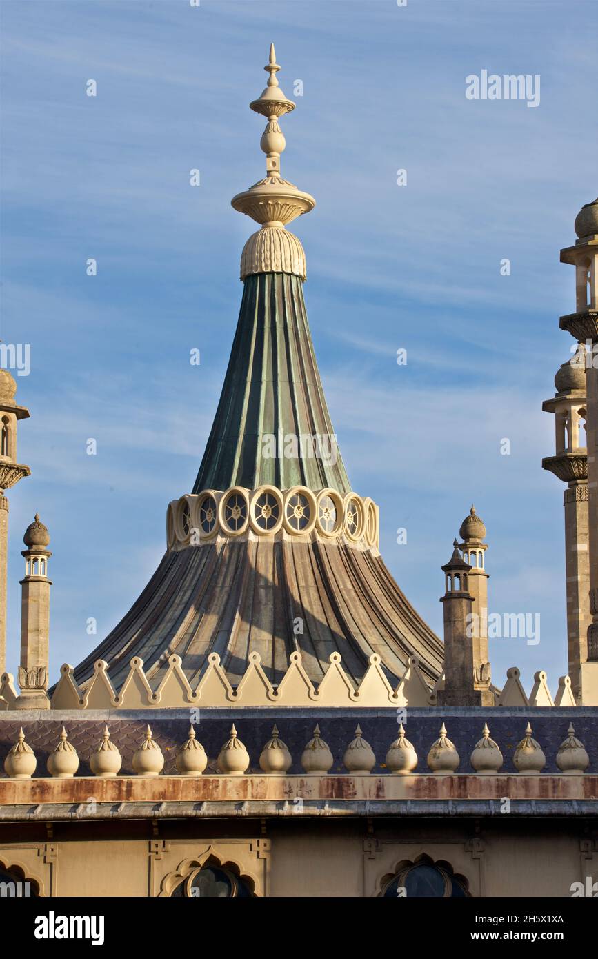 Ornate Georgian period, Indian-inspired roof architecture of Brighton's ...