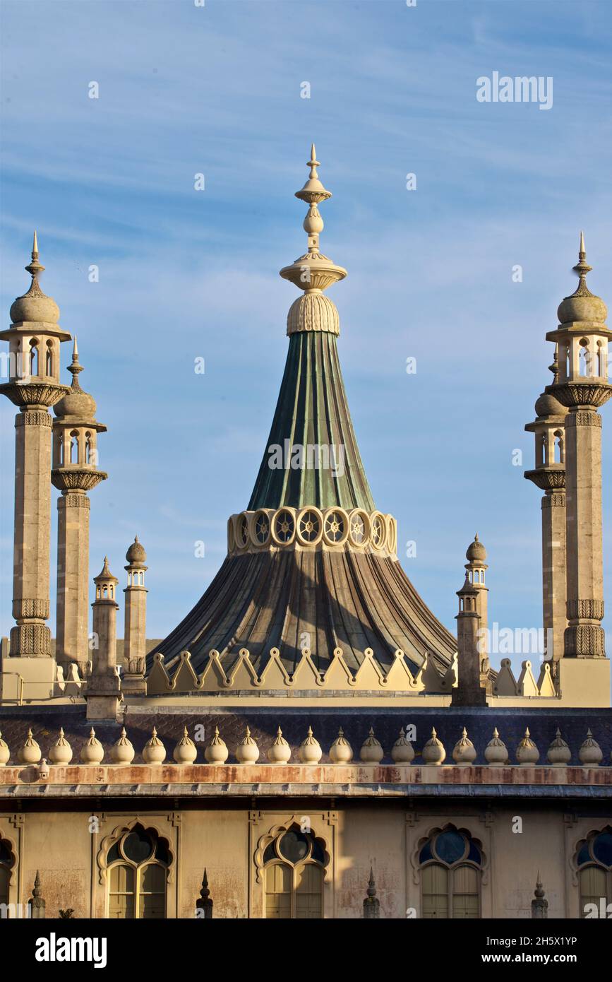 Ornate Georgian period, Indian-inspired roof architecture of Brighton's ...