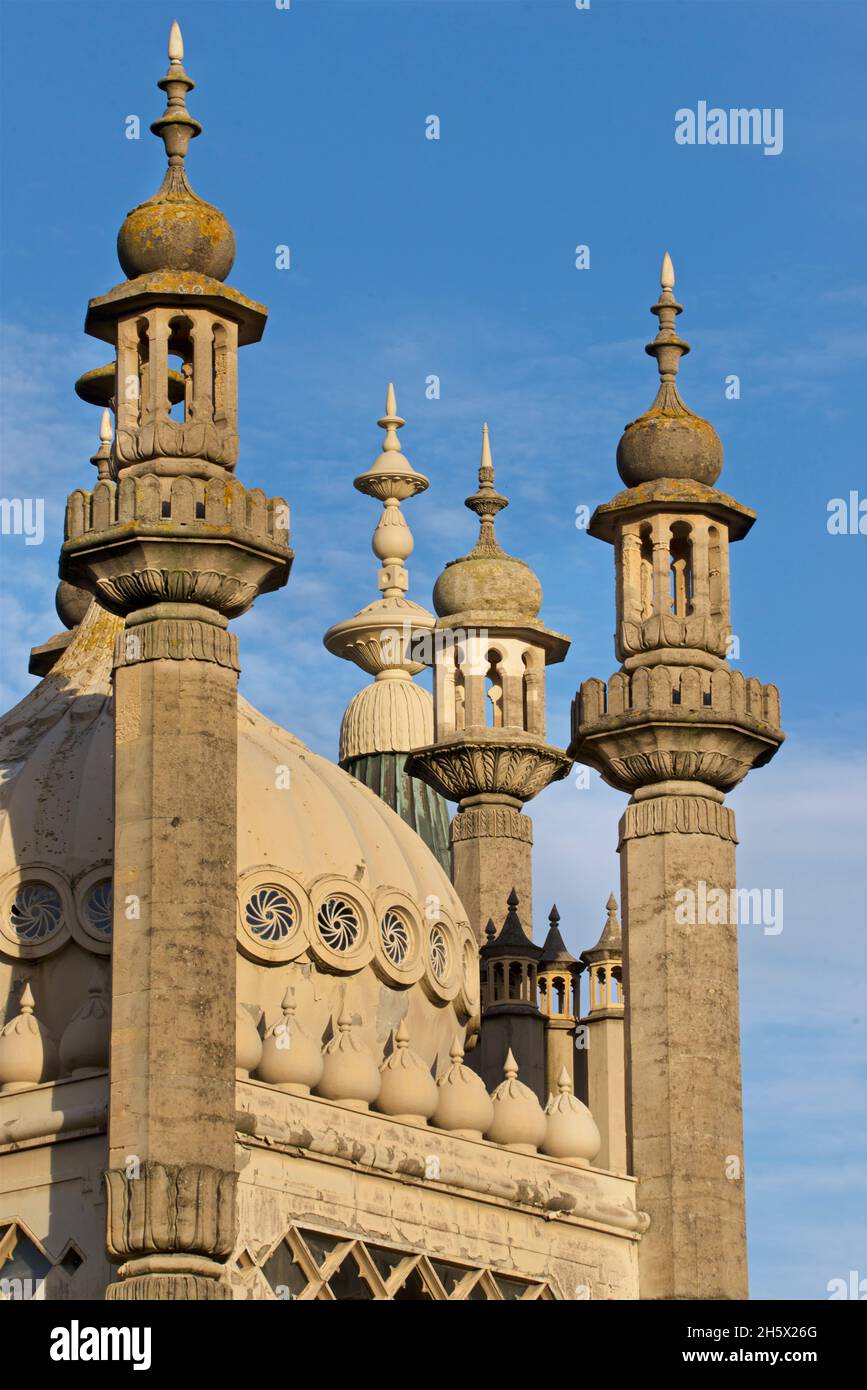 Ornate Georgian period, Indian-inspired roof architecture of Brighton's ...