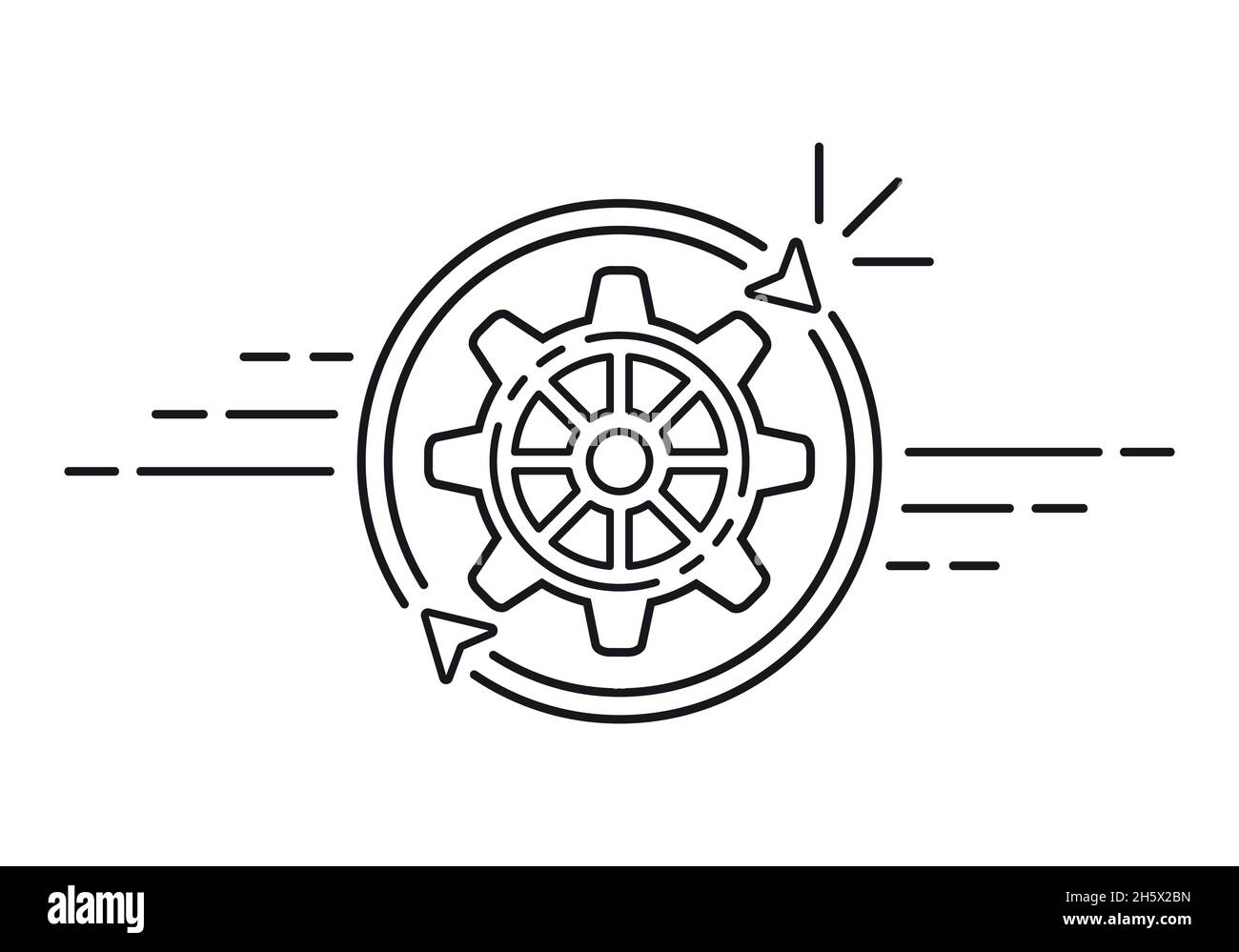 Process flow icon Stock Vector Images - Alamy