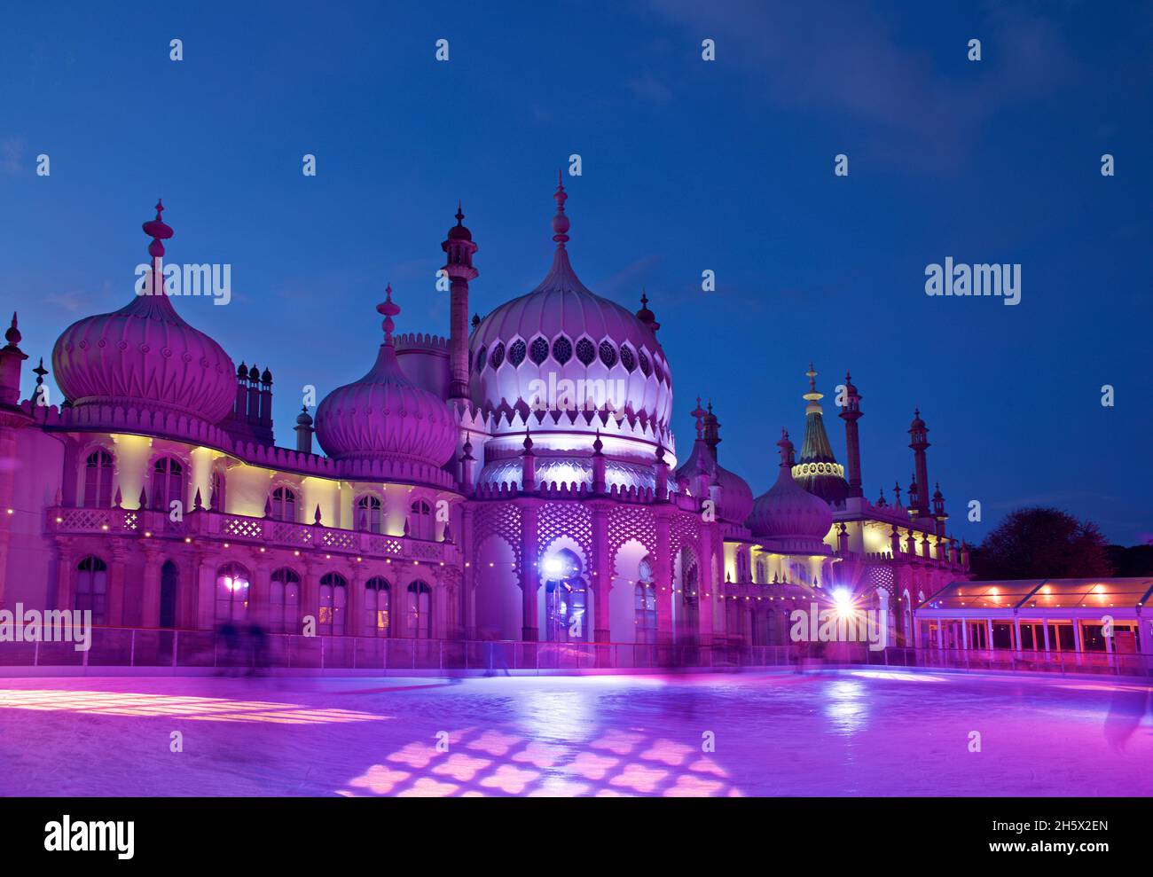 Pavilion Kaleidescope. The Royal Pavilion, Brighton, lit up with ...