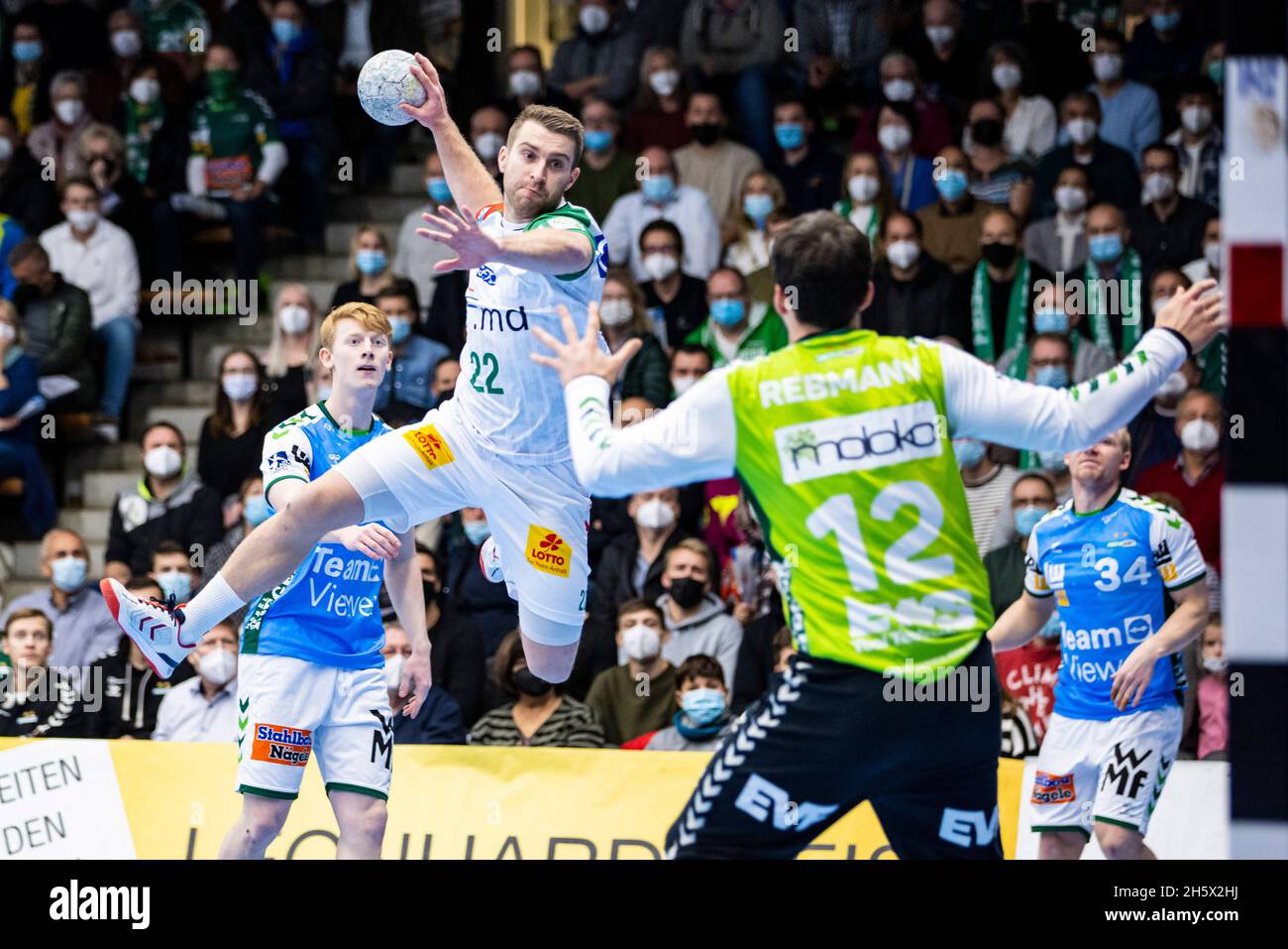 10 November 2021, Baden-Wuerttemberg, Göppingen: Handball: Bundesliga ...