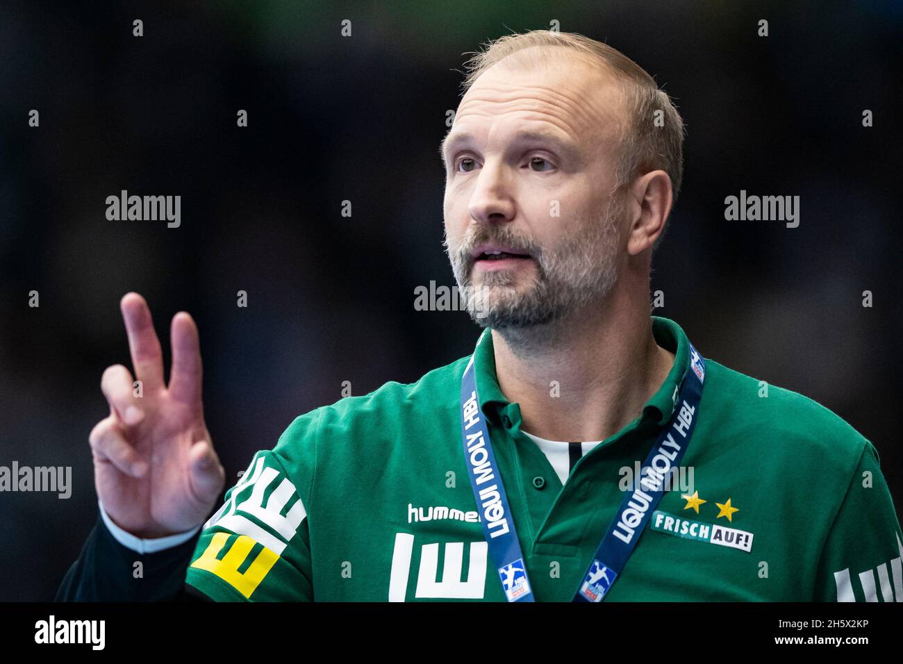 10 November 2021, Baden-Wuerttemberg, Göppingen: Handball: Bundesliga ...