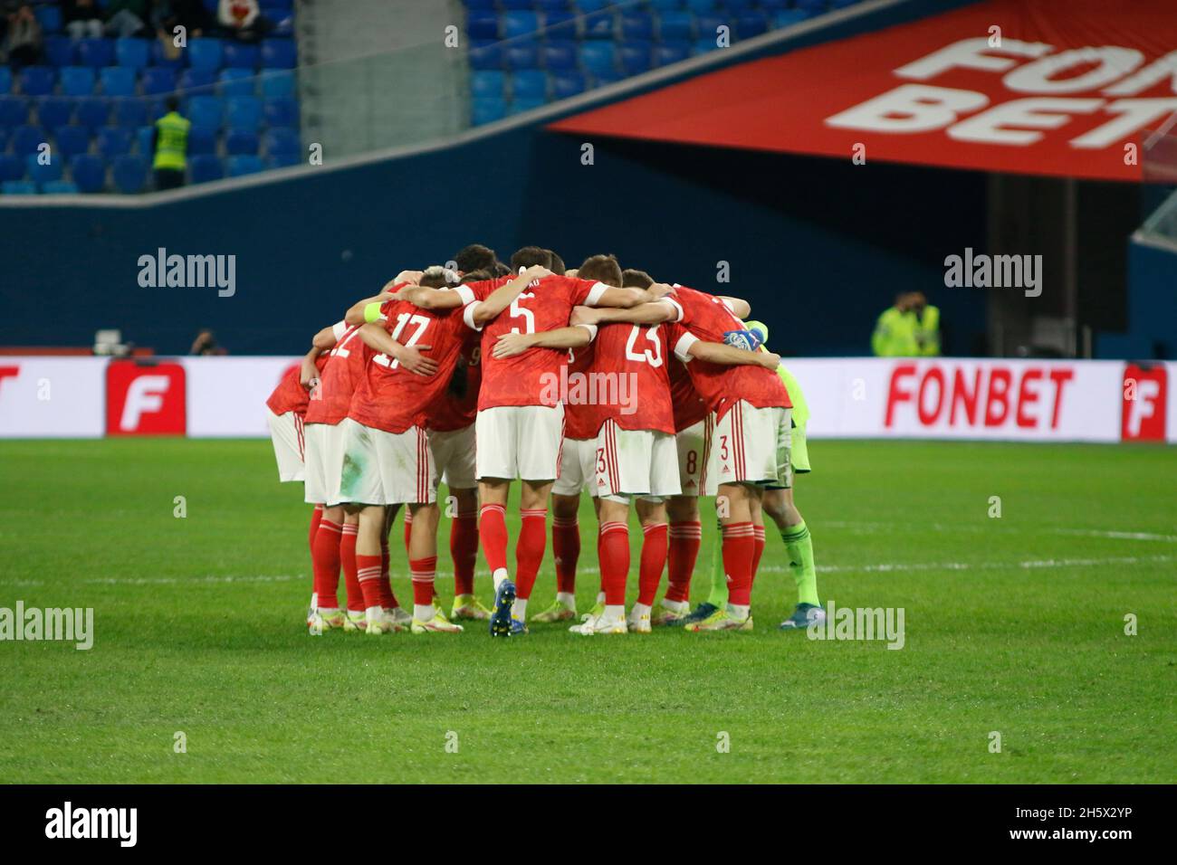 Saint Petersburg, Russia - 11 November 2021: Football, Qualification ...