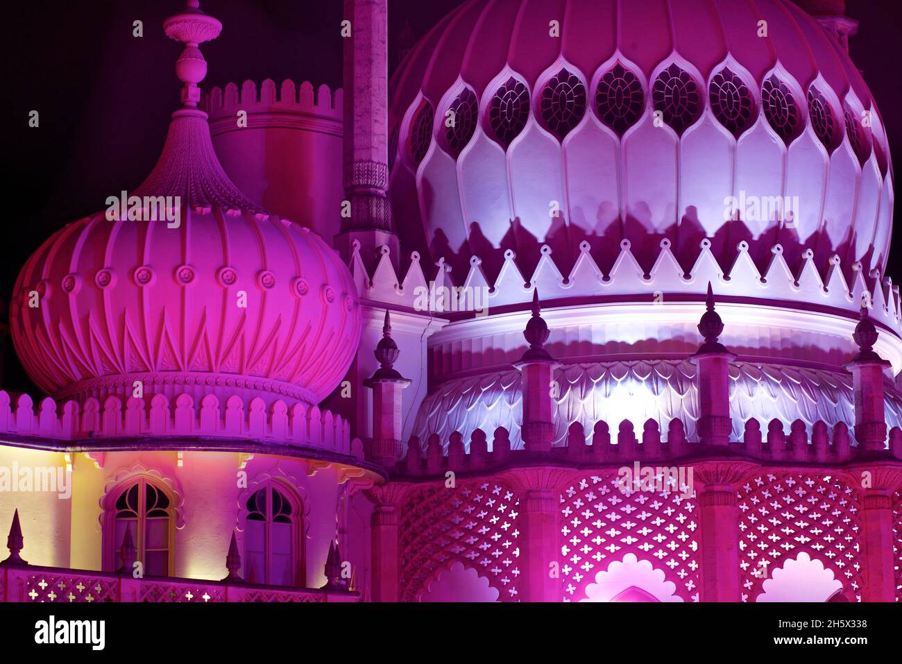 Pavilion Kaleidescope. The Royal Pavilion, Brighton, lit up with ...