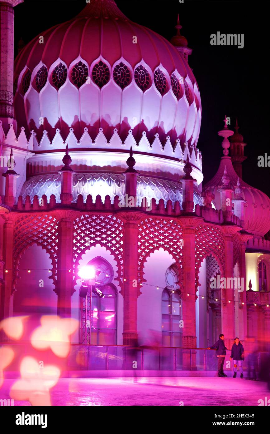 Pavilion Kaleidescope. The Royal Pavilion, Brighton, lit up with ...