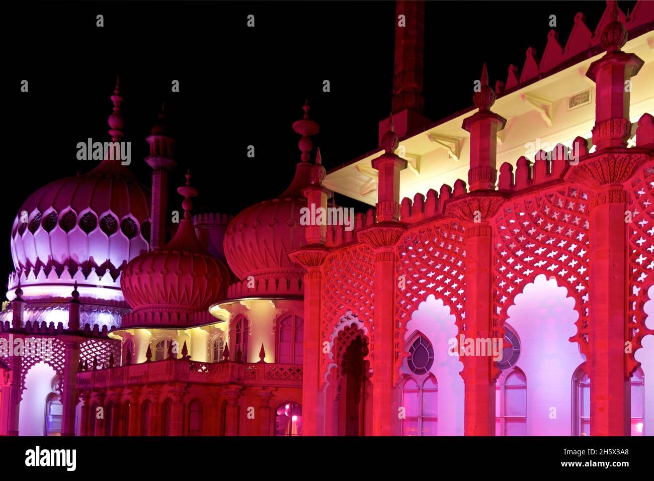 Pavilion Kaleidescope. The Royal Pavilion, Brighton, lit up with ...