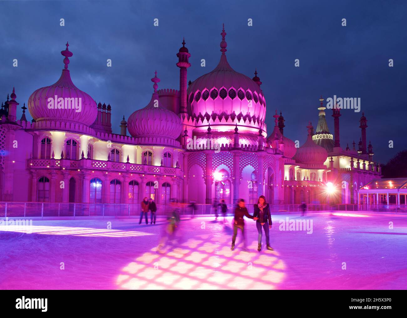 Pavilion Kaleidescope. The Royal Pavilion, Brighton, lit up with ...
