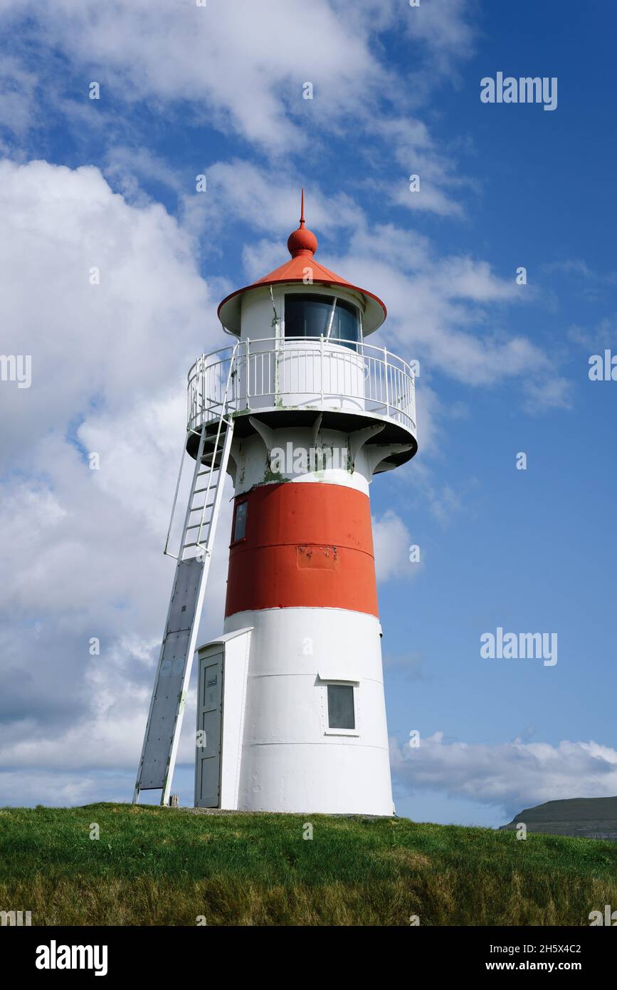 Skansin Lighthouse towers over the fortress in Torshavn, Faroe Islands ...