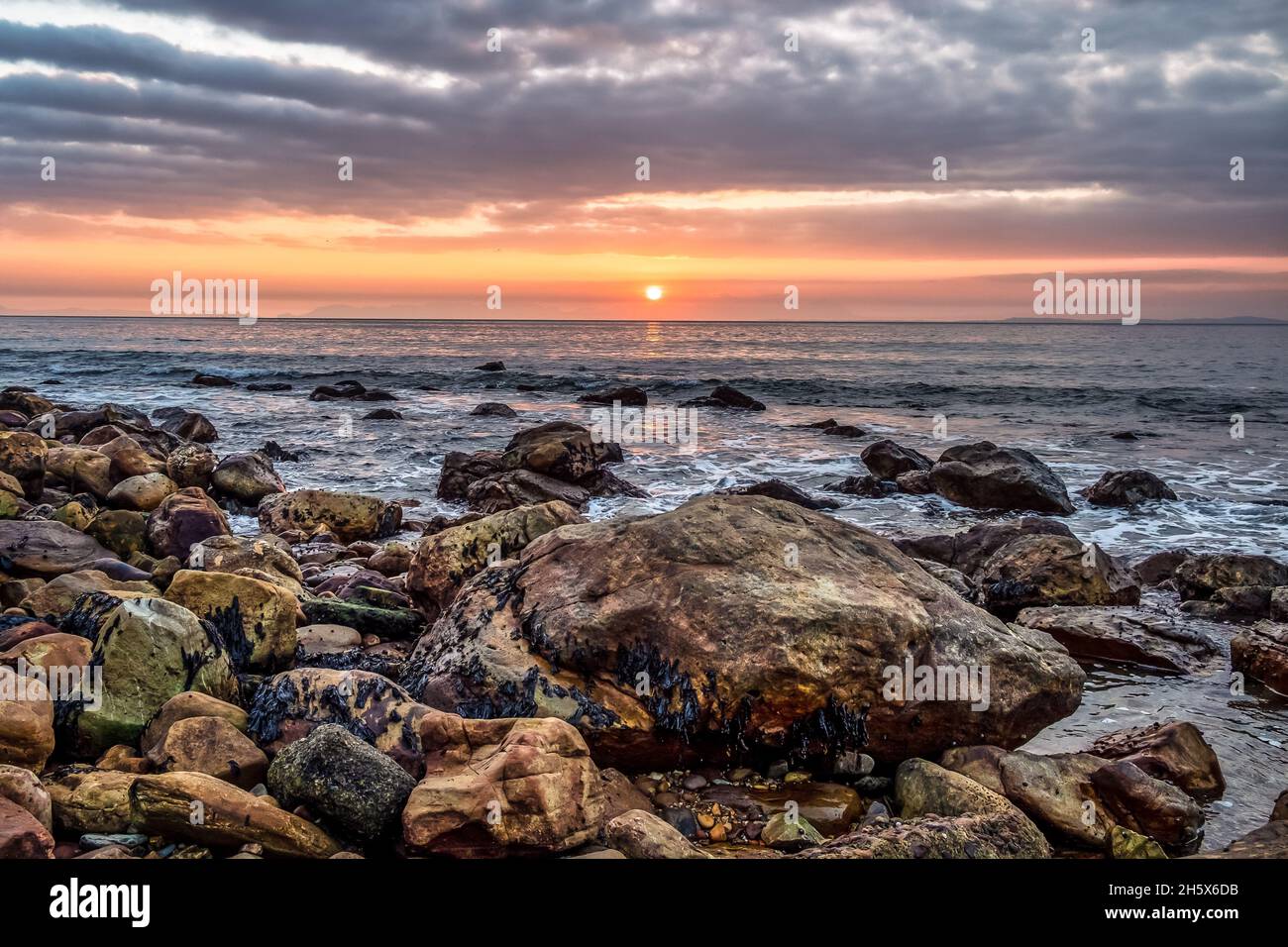 South Africa - Sea, Rocks and Clouds - Seascape at Gordons Bay - part ...