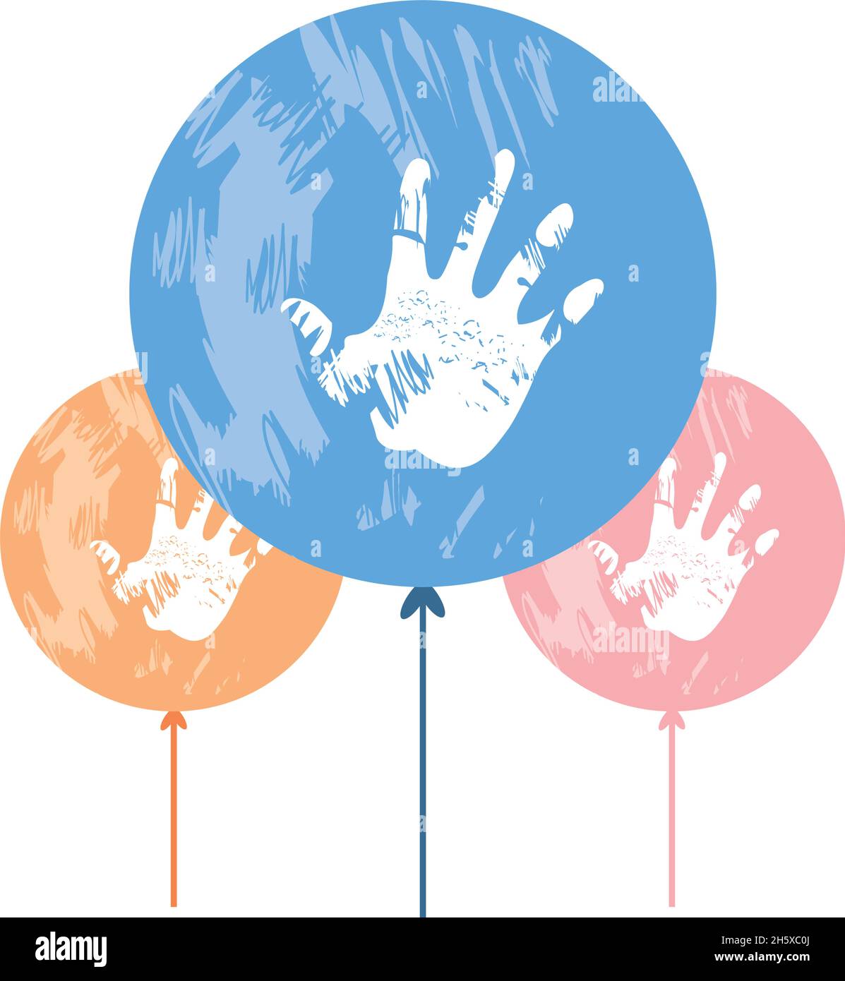 hands in balloons Stock Vector Image & Art - Alamy