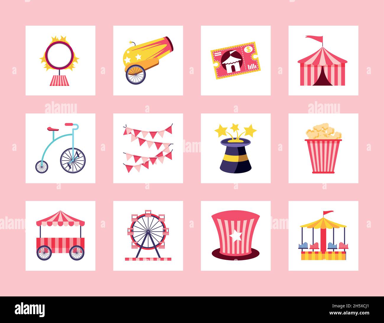 circus icon set Stock Vector Image & Art - Alamy