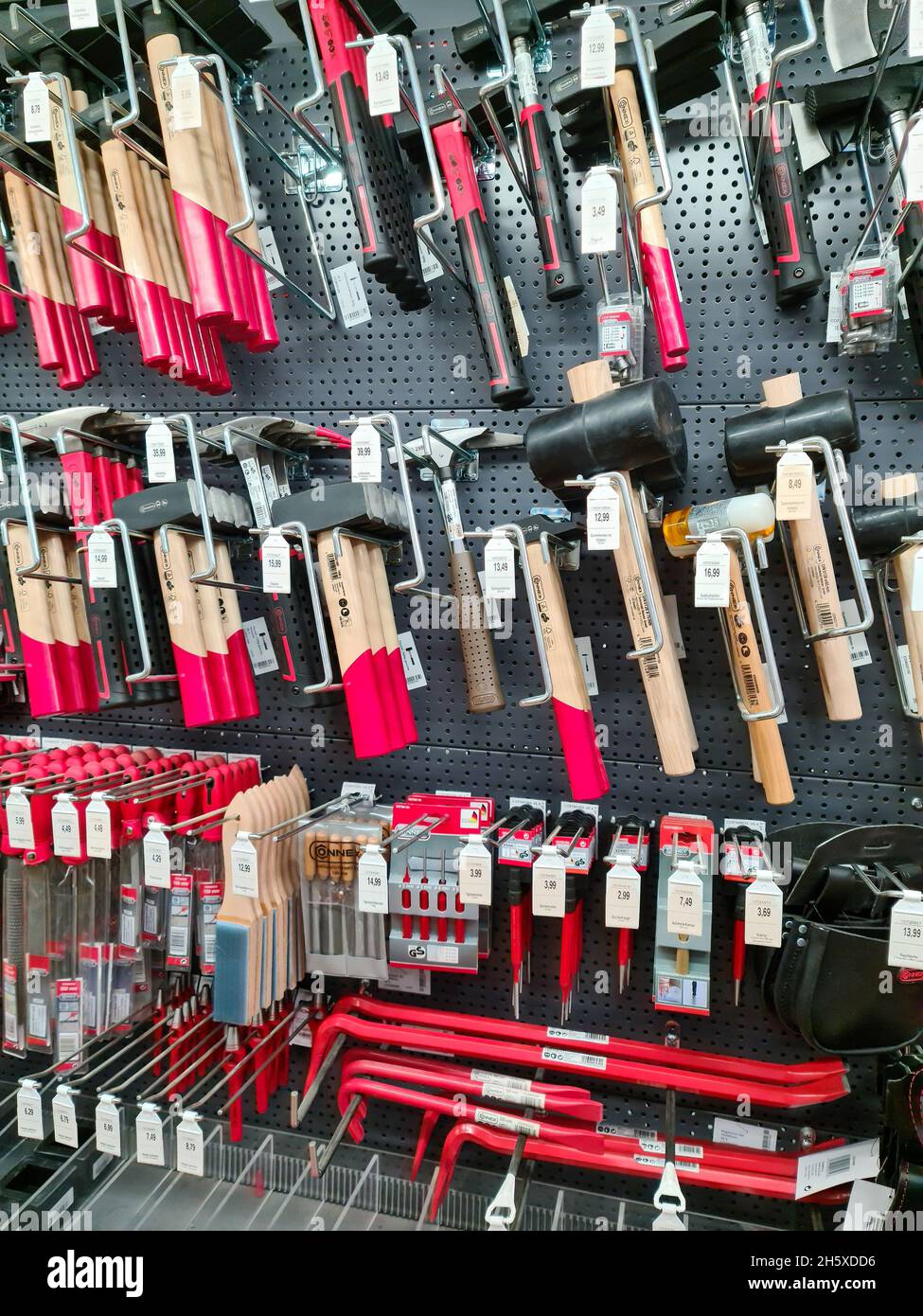 Carpenters tools on wall hi-res stock photography and images - Alamy