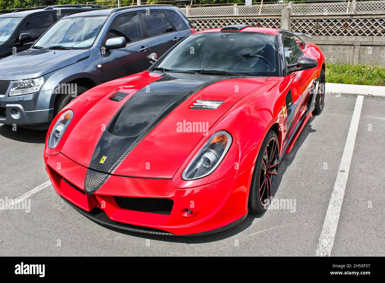Kiev, Ukraine - July 30, 2011: Ferrari 599 GTB Fiorano Stallone Mansory ...