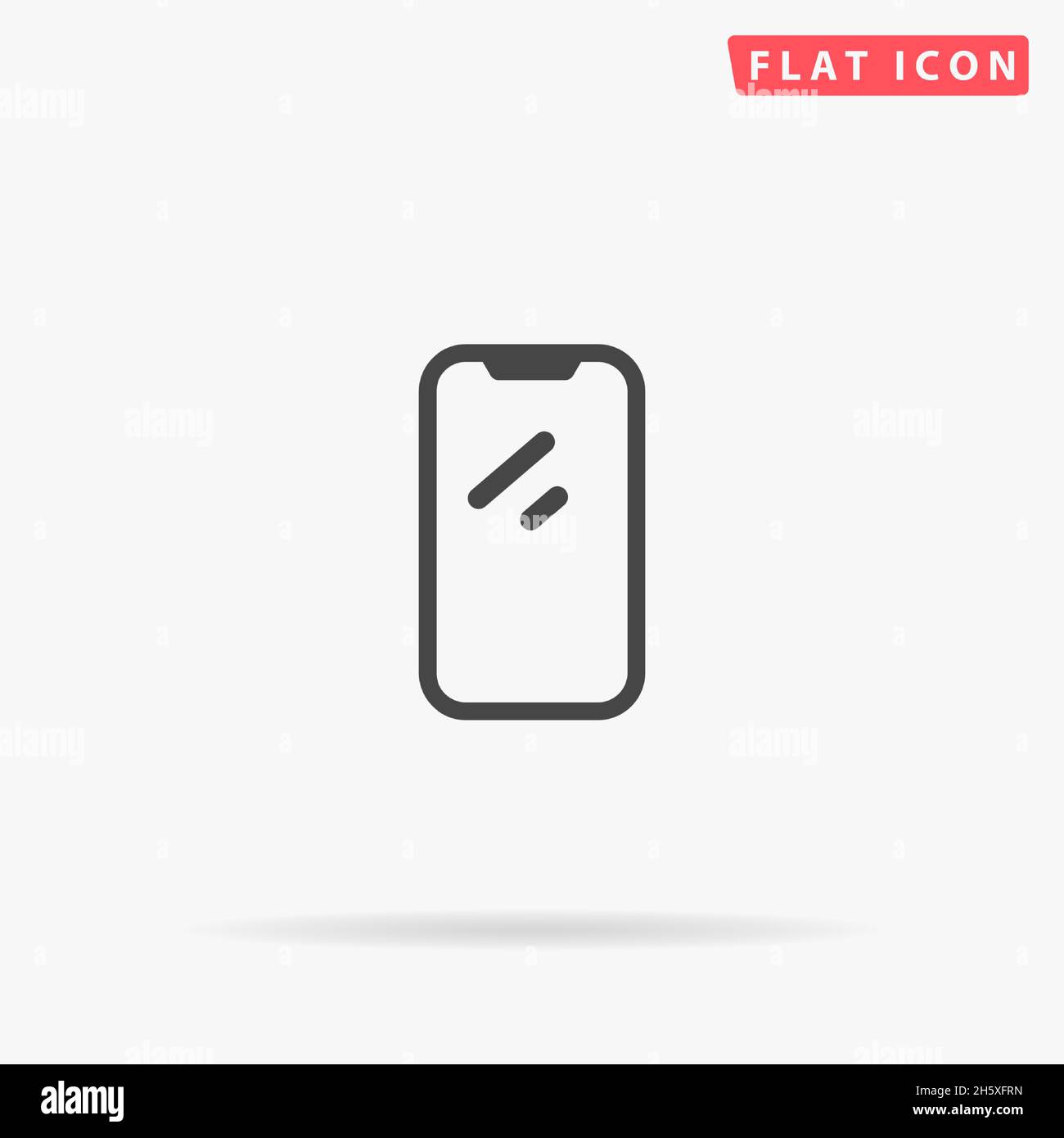 Smartphone flat vector icon. Hand drawn style design illustrations ...