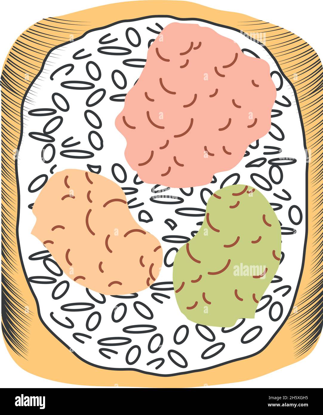top view sushi Stock Vector Image & Art - Alamy
