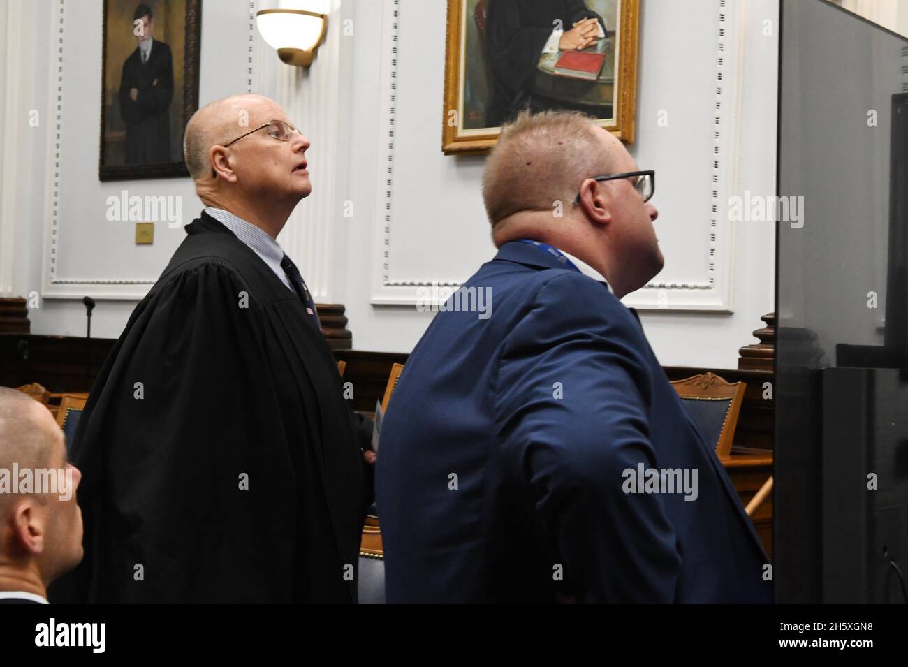 Kenosha, Wisconsin, USA. 11th Nov, 2021. With the jury out of the room ...