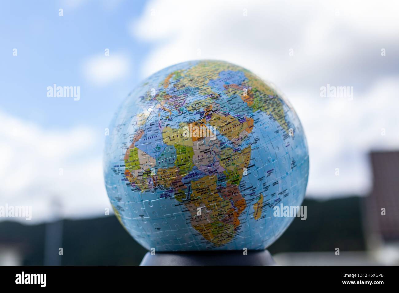 Beautiful earth. Globe. Green earth Stock Photo - Alamy
