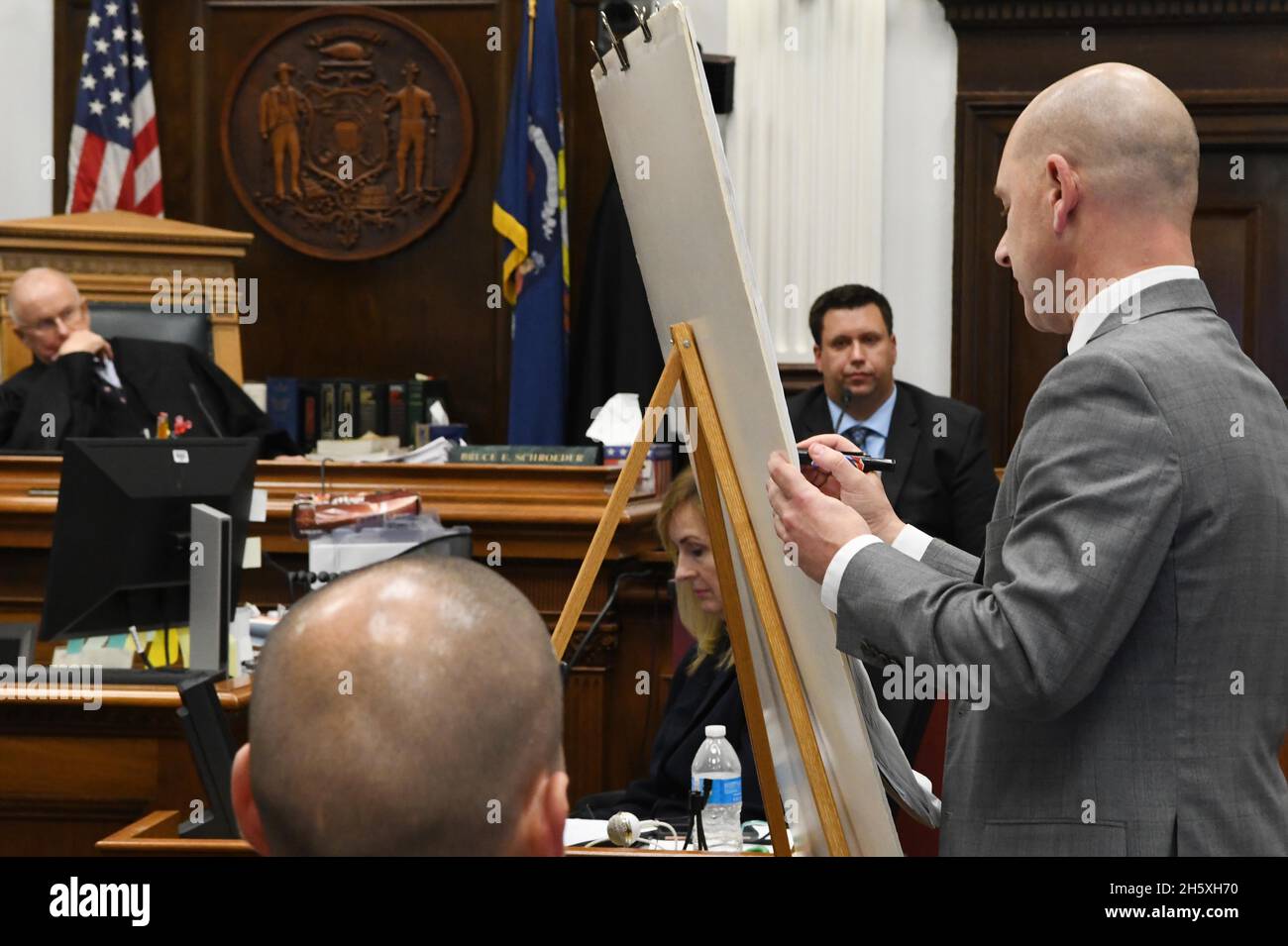 Kenosha, Wisconsin, USA. 11th Nov, 2021. Defense attorney COREY ...