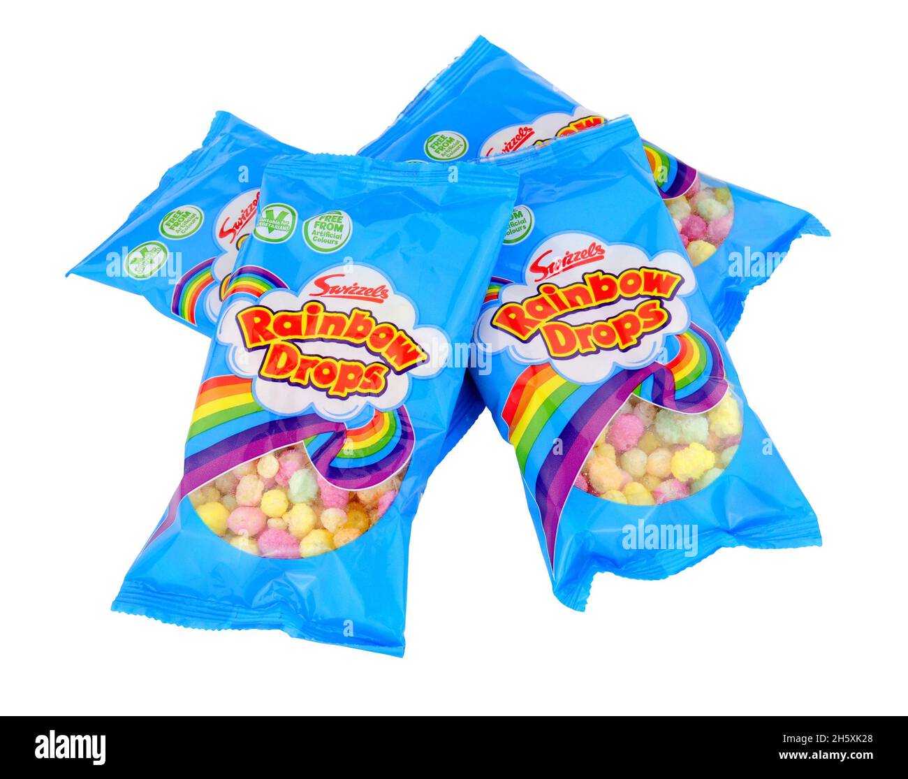Swizzels Matlow rainbow drops 10g packs sugar coated maize and rice ...