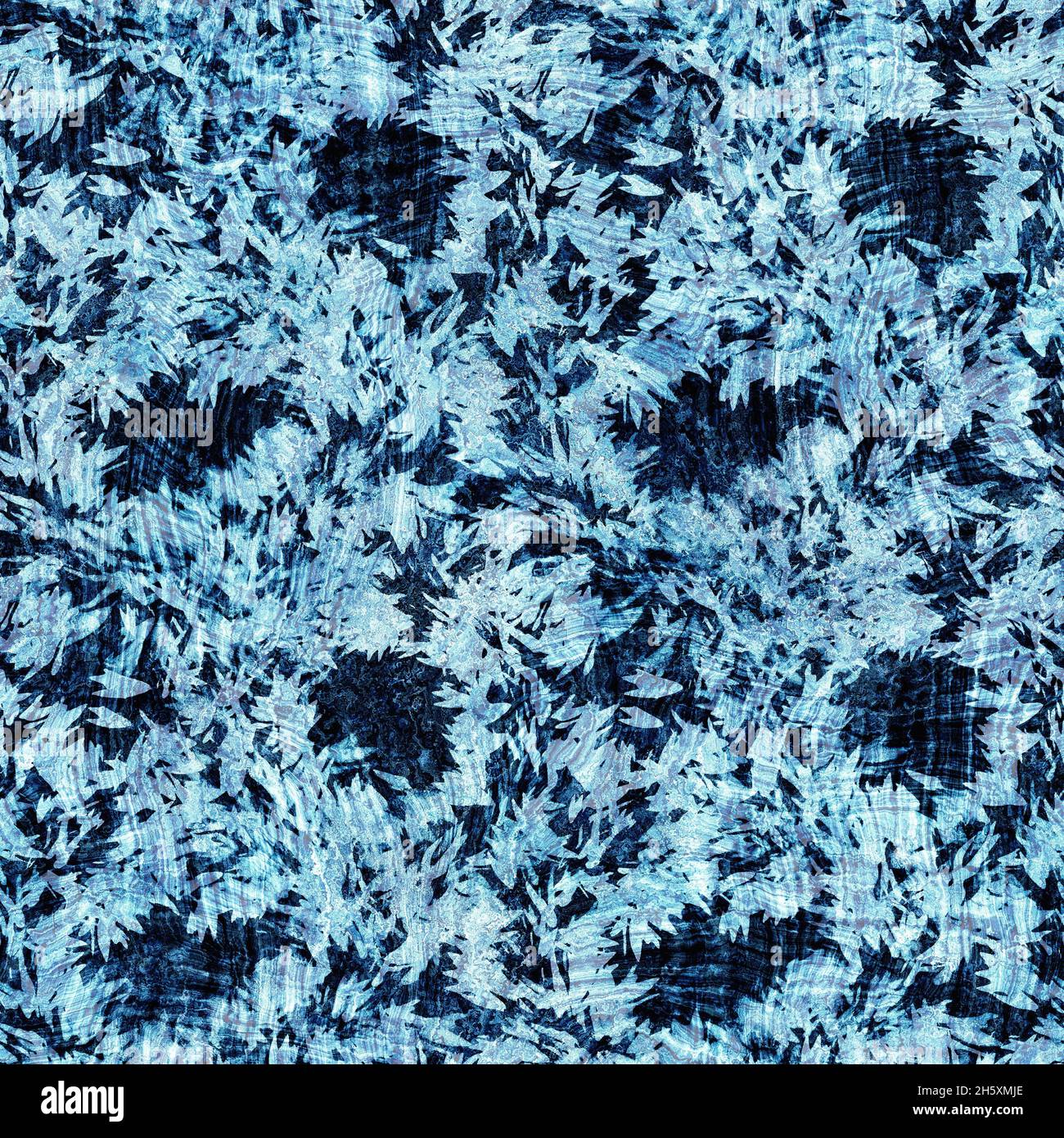 Seamless indigo block print texture on navy blue woven effect ...