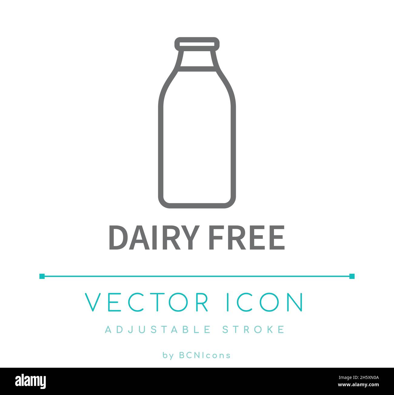 Dairy Free Food Allergy Vector Line Icon Stock Vector Image & Art - Alamy