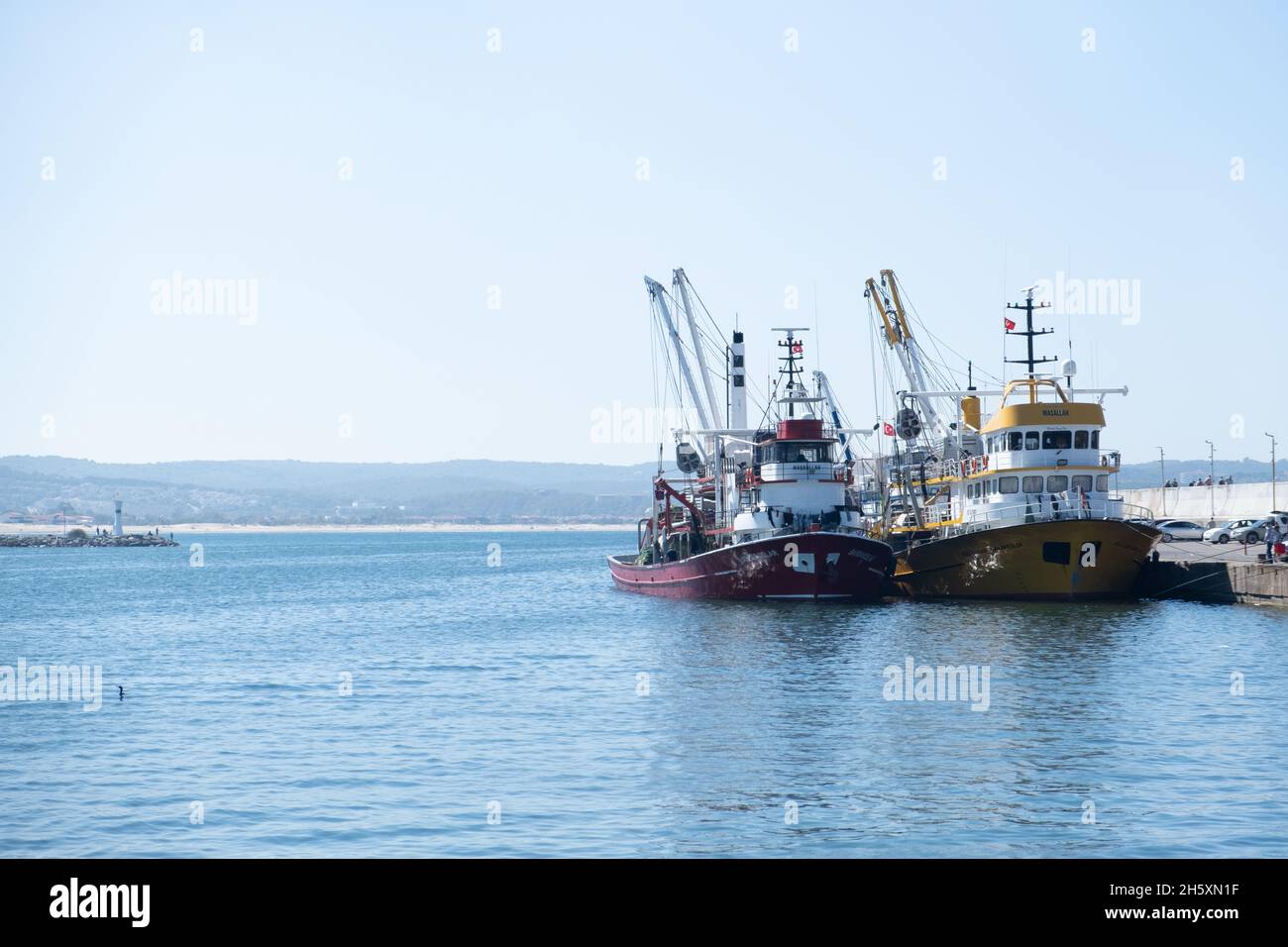 Fishing boats, a boat concept idea for fishing from afar Stock Photo ...