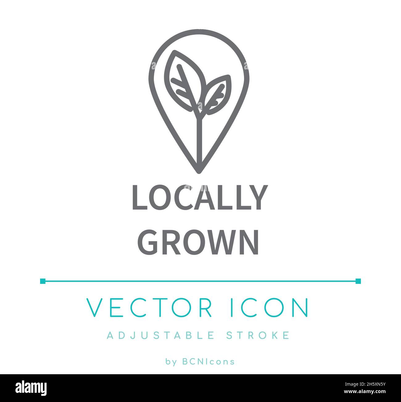 Locally Grown Product Vector Line Icon Stock Vector Image & Art - Alamy