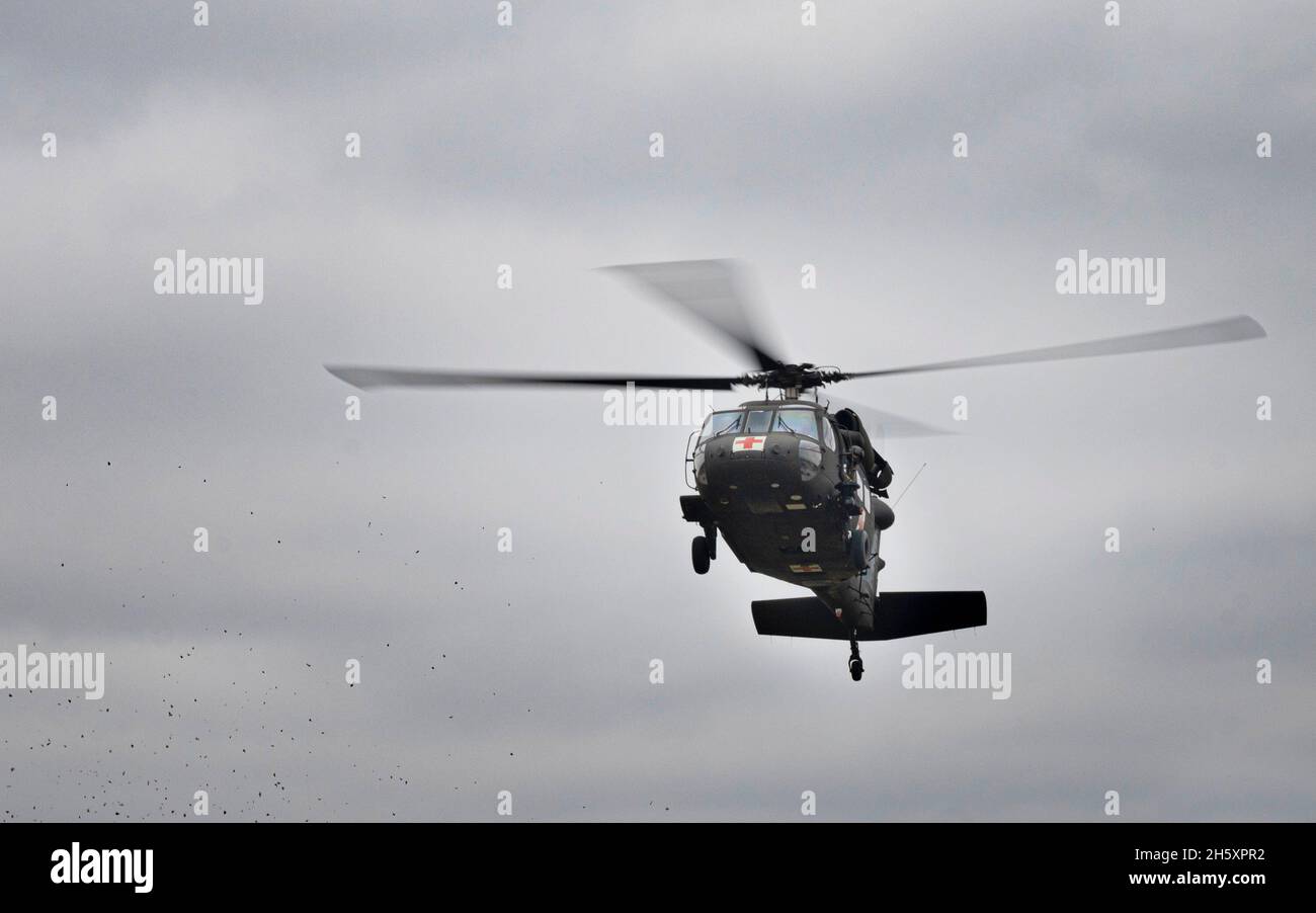 211110-N-JH293-1035 OVERLAND PARK, Kan. (Nov. 10, 2021) A UH-60 Black ...