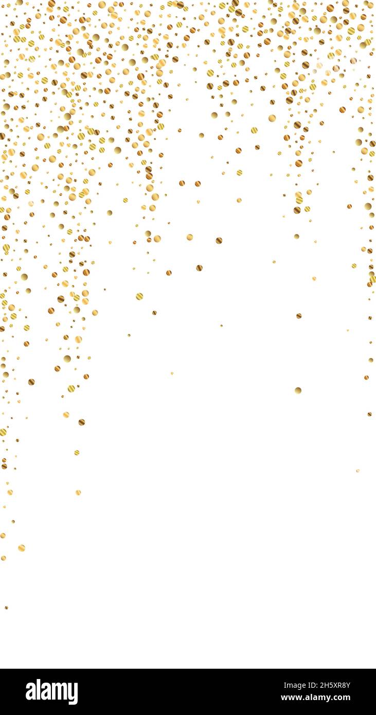 Festive dazzling confetti. Celebration stars. Gold confetti on white ...