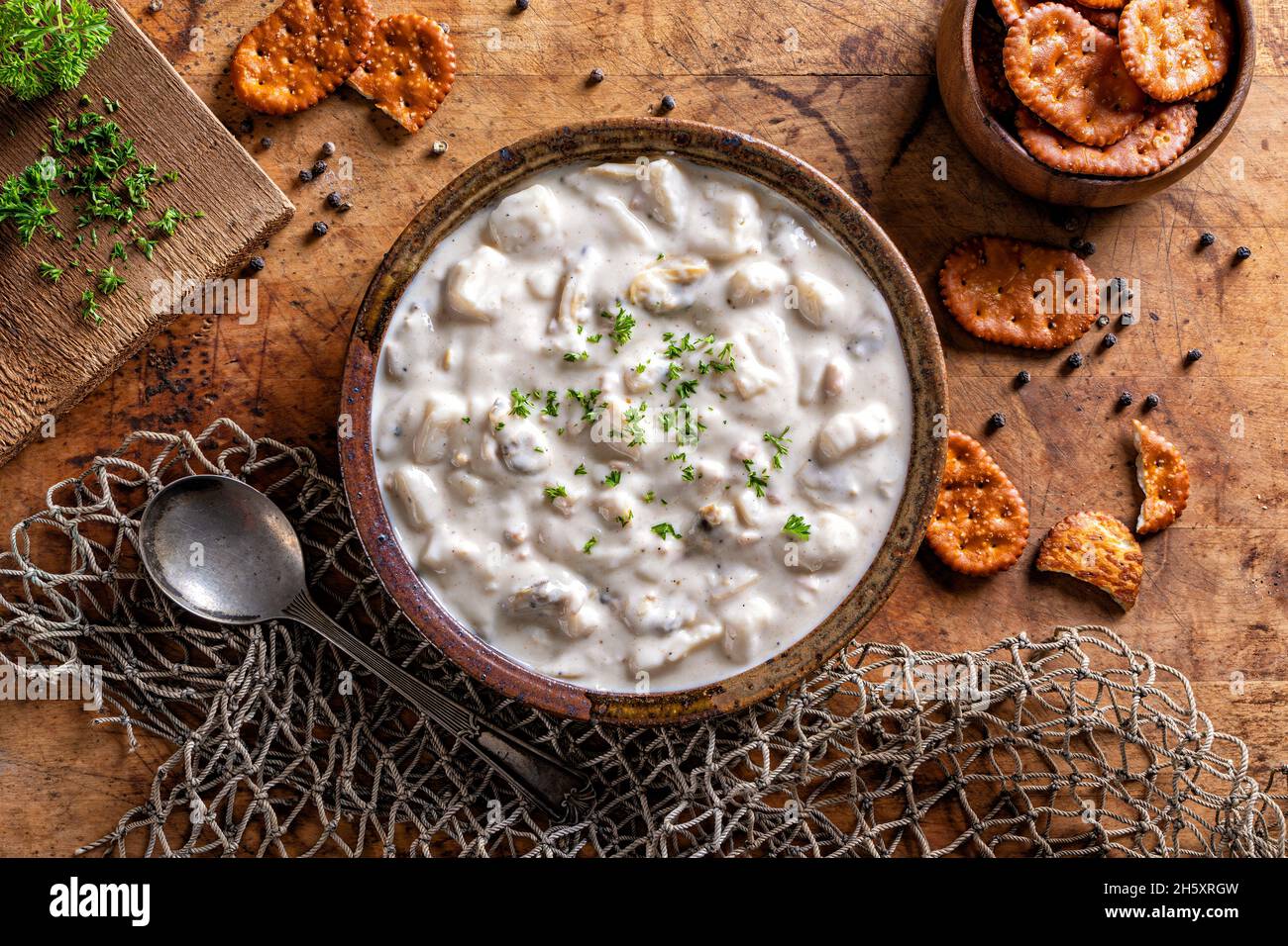 Clam chowder hi-res stock photography and images - Alamy