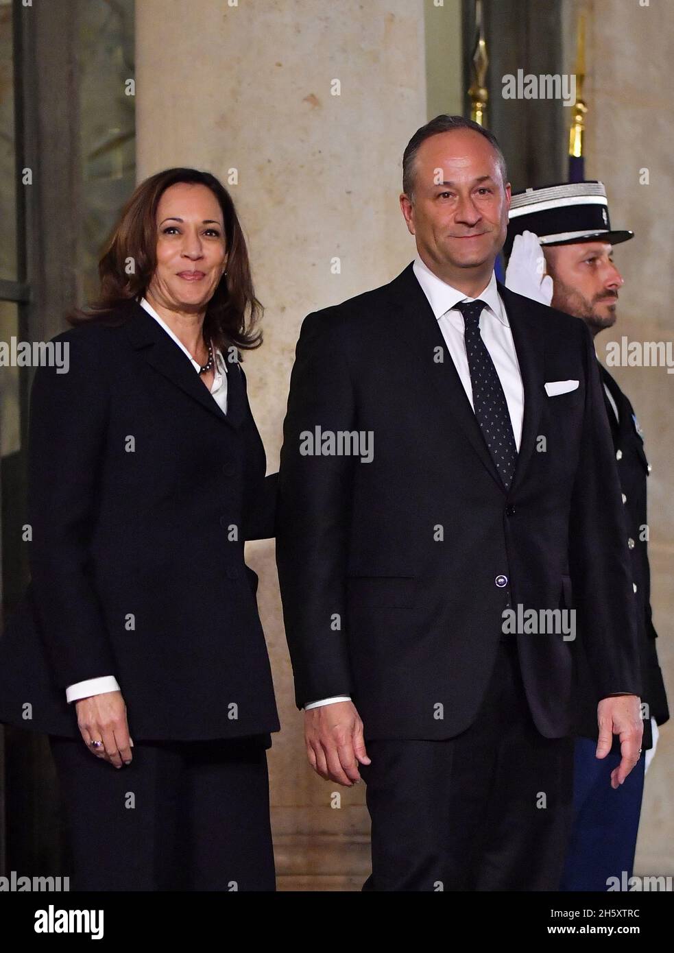 Paris, France. 11th Nov, 2021. US Vice President Kamala Harris and her ...