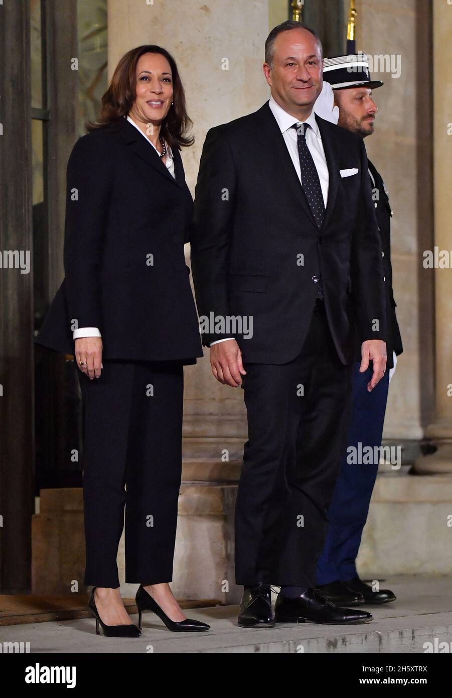 Paris, France. 11th Nov, 2021. US Vice President Kamala Harris and her ...