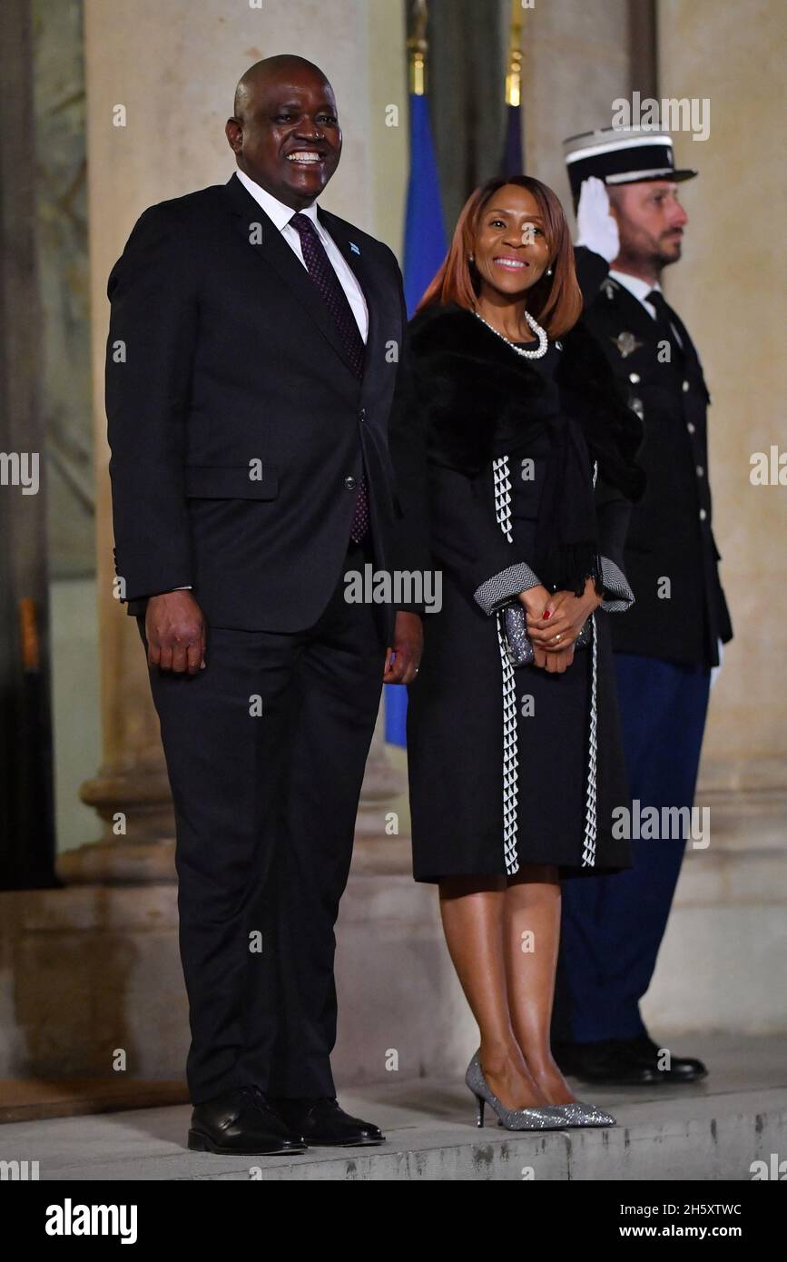 Paris, France. 11th Nov, 2021. Botswana's President Mokgweetsi Masisi ...