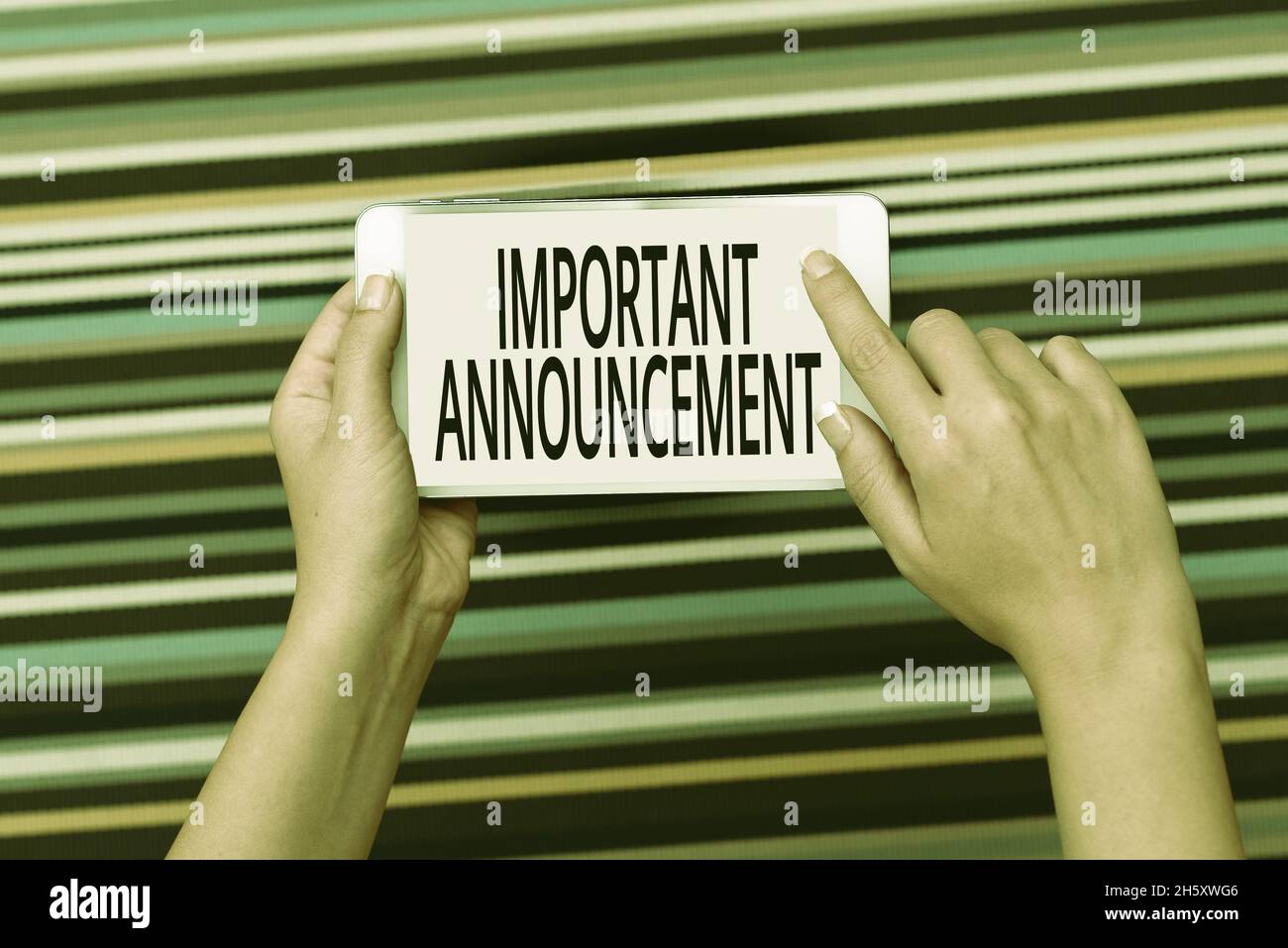 Sign displaying Important Announcement. Business showcase spoken ...