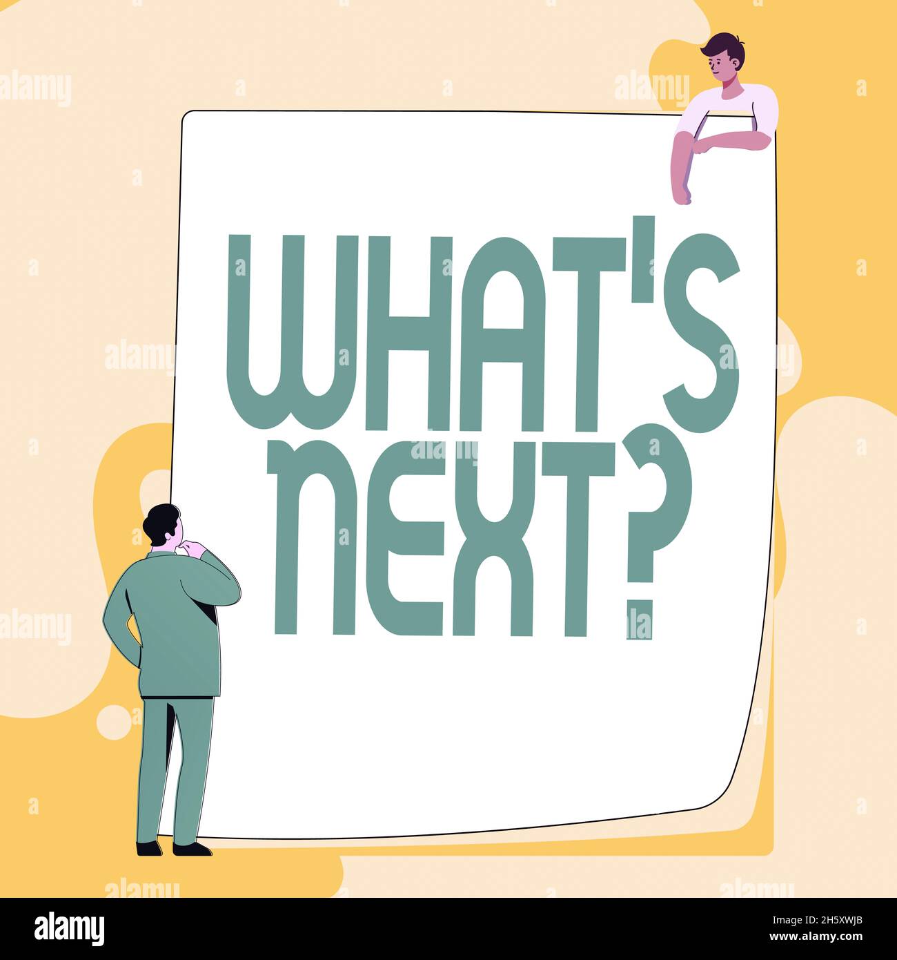 Hand writing sign What S Next Question. Business idea asking person ...