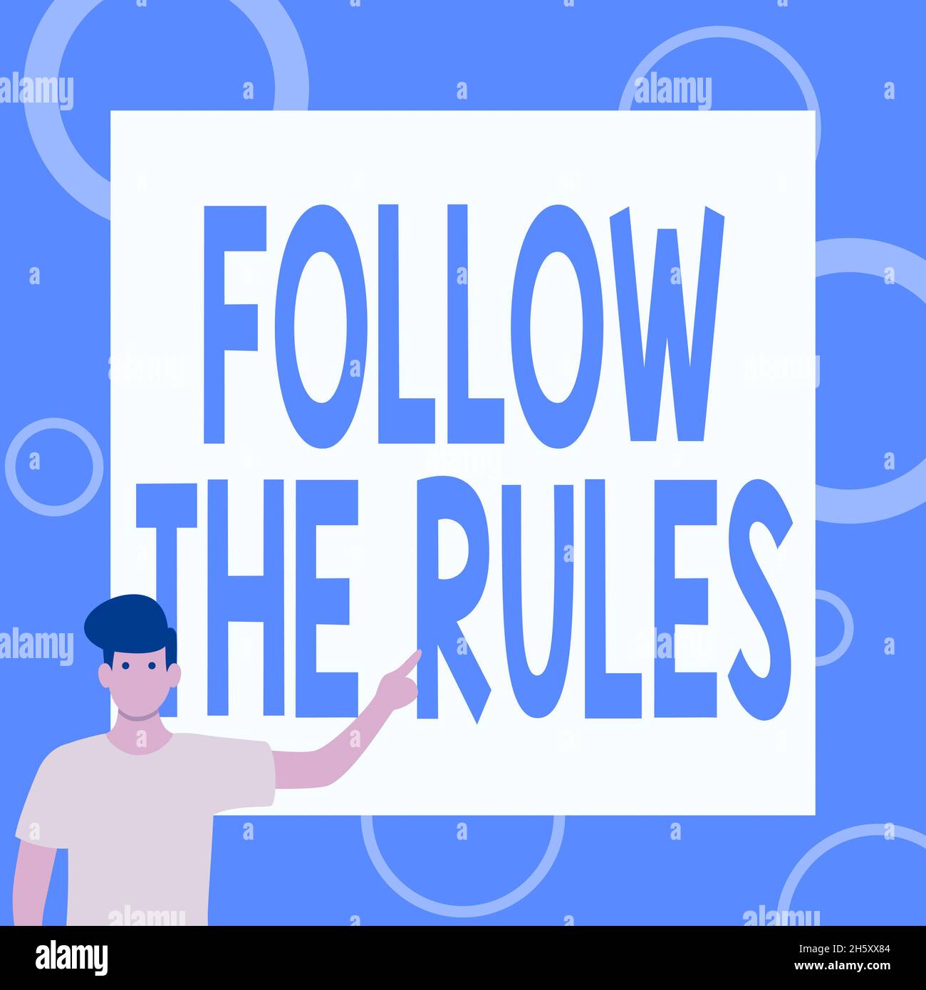 Handwriting text Follow The Rules. Word for go with regulations ...