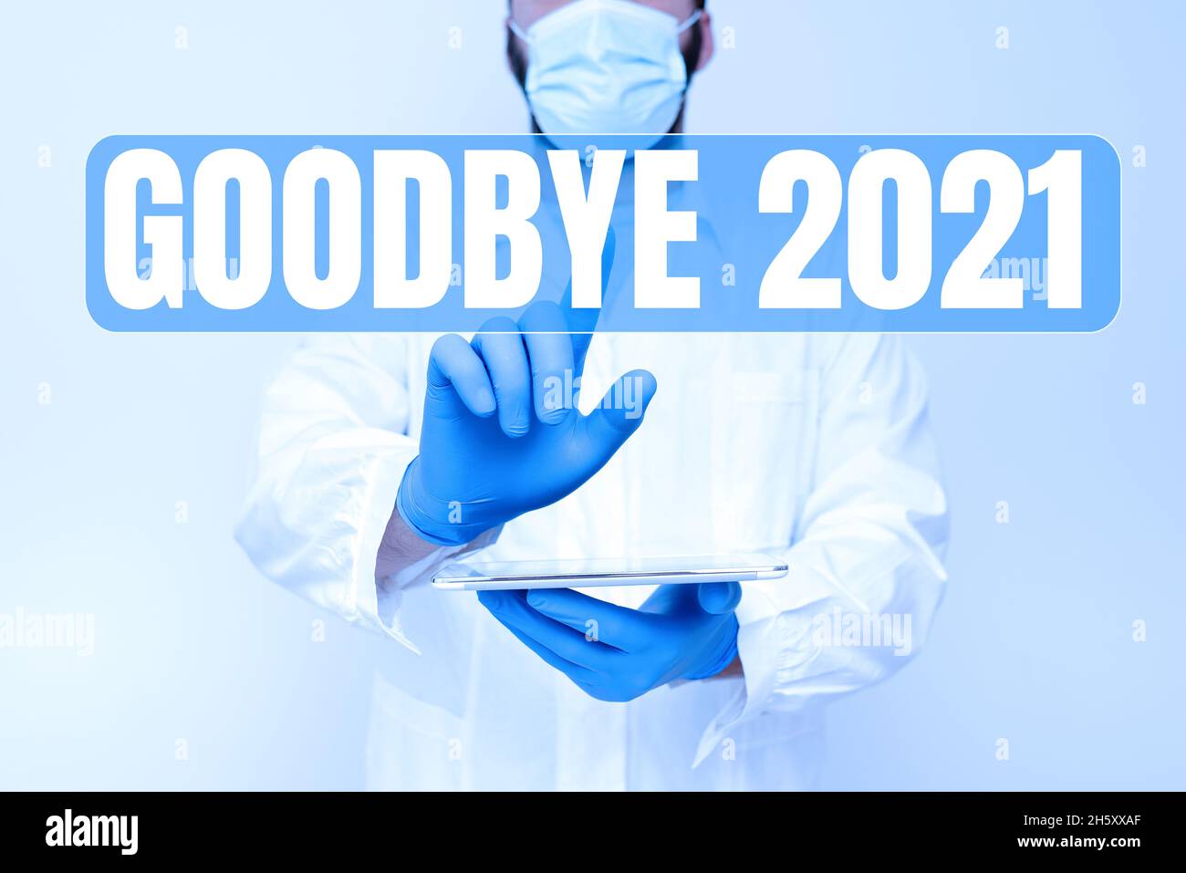 Hand writing sign Goodbye 2021. Business concept express good wishes ...