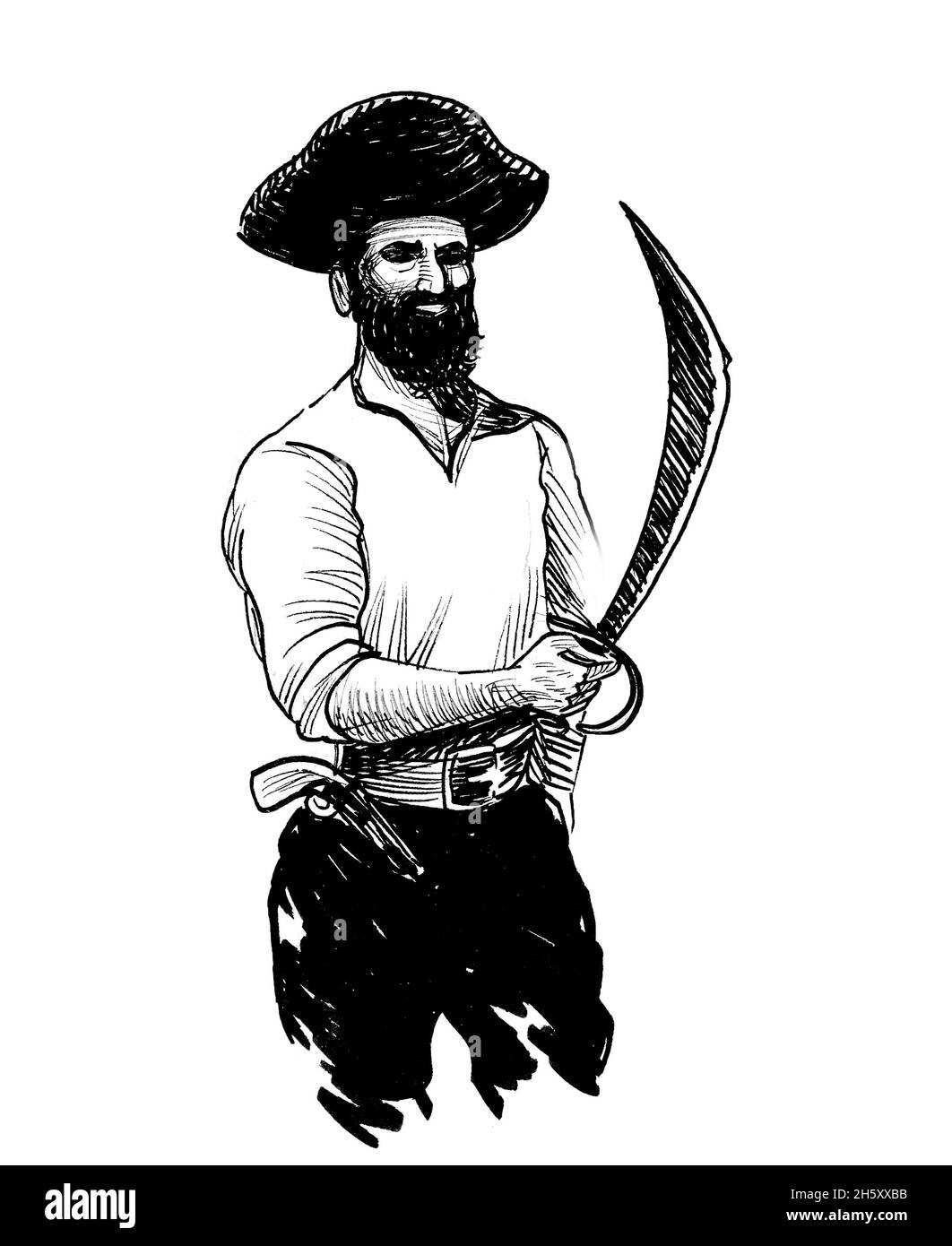 Realistic Pirate Drawing