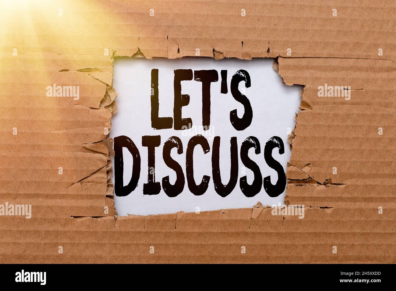 Conceptual caption Let S Discuss. Business concept asking someone to ...