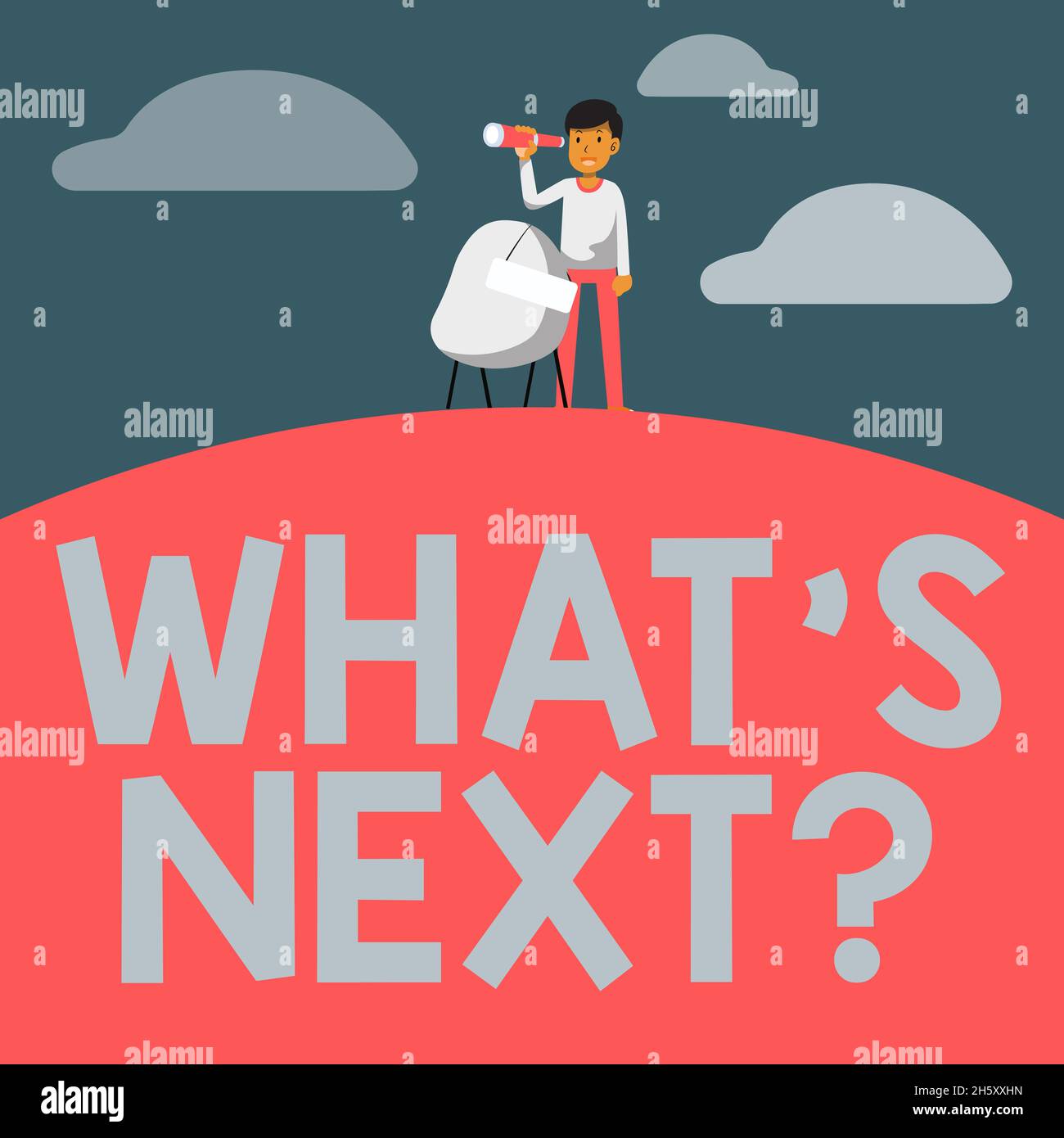 Handwriting text What S Next Question. Concept meaning asking person ...