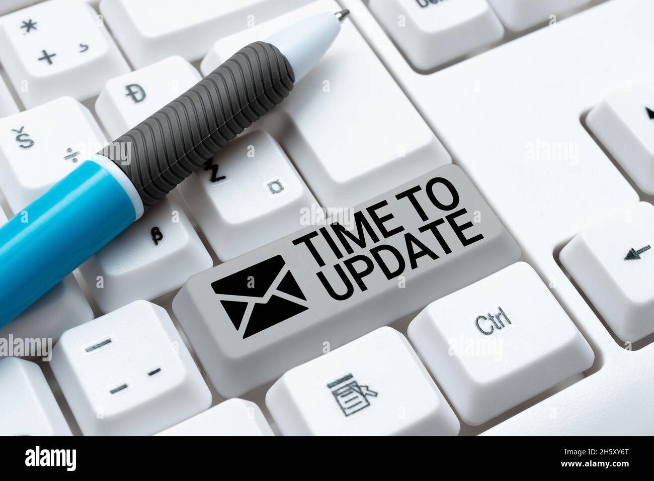 Writing displaying text Time To Update. Word Written on this is right ...