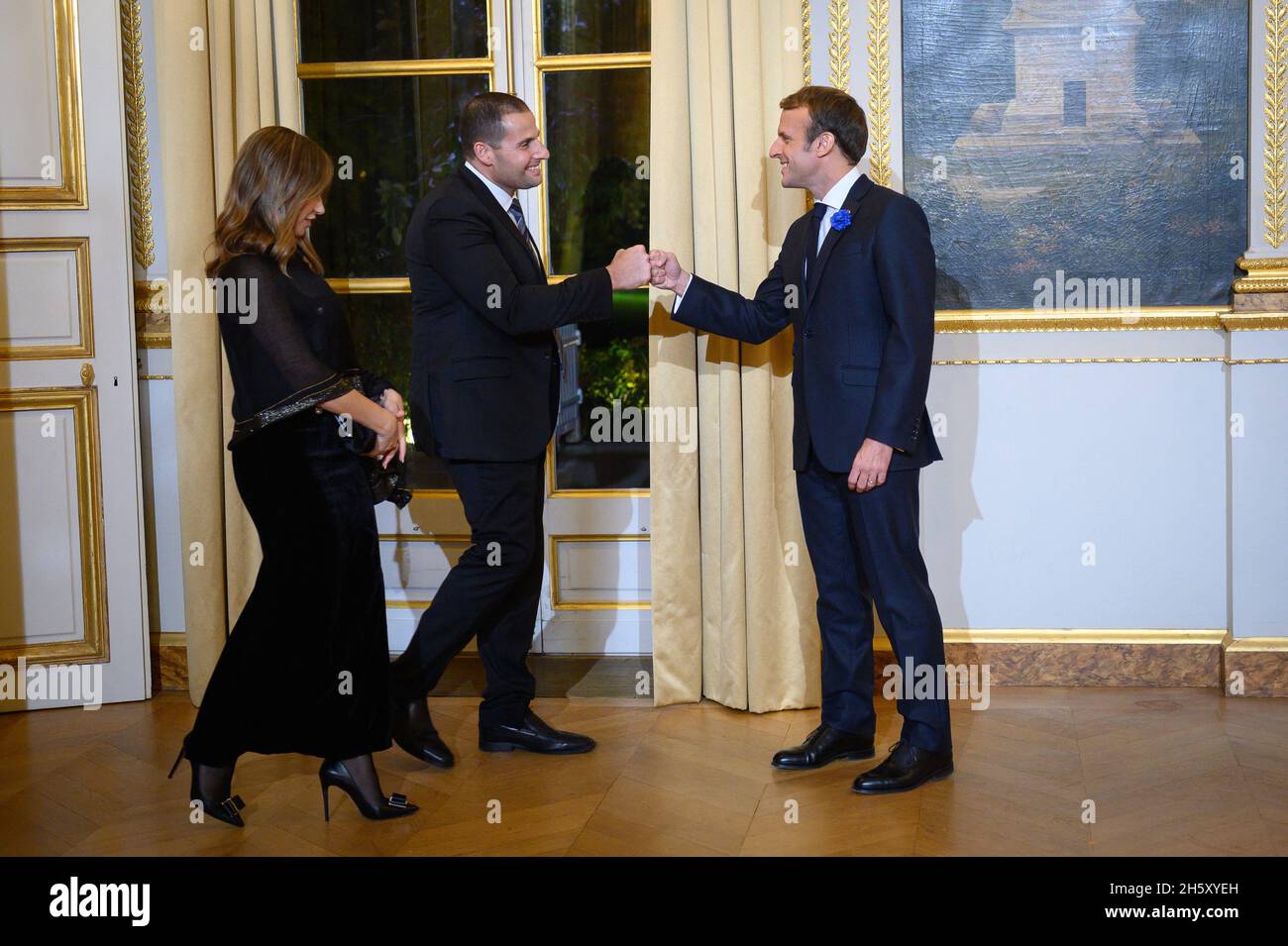 Paris, France. 11th Nov, 2021. Malta's Prime Minister Robert Abela and ...