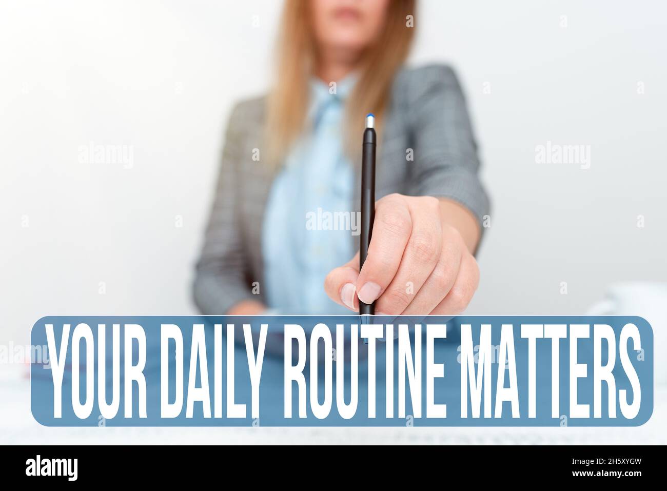 Text caption presenting Your Daily Routine Matters. Internet Concept ...