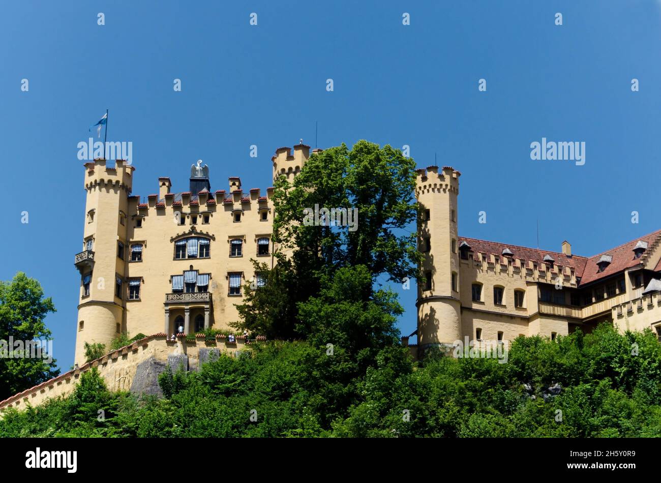 Fussen, Germany - June 29, 2019: Hohenschwangau castle near fairytale ...