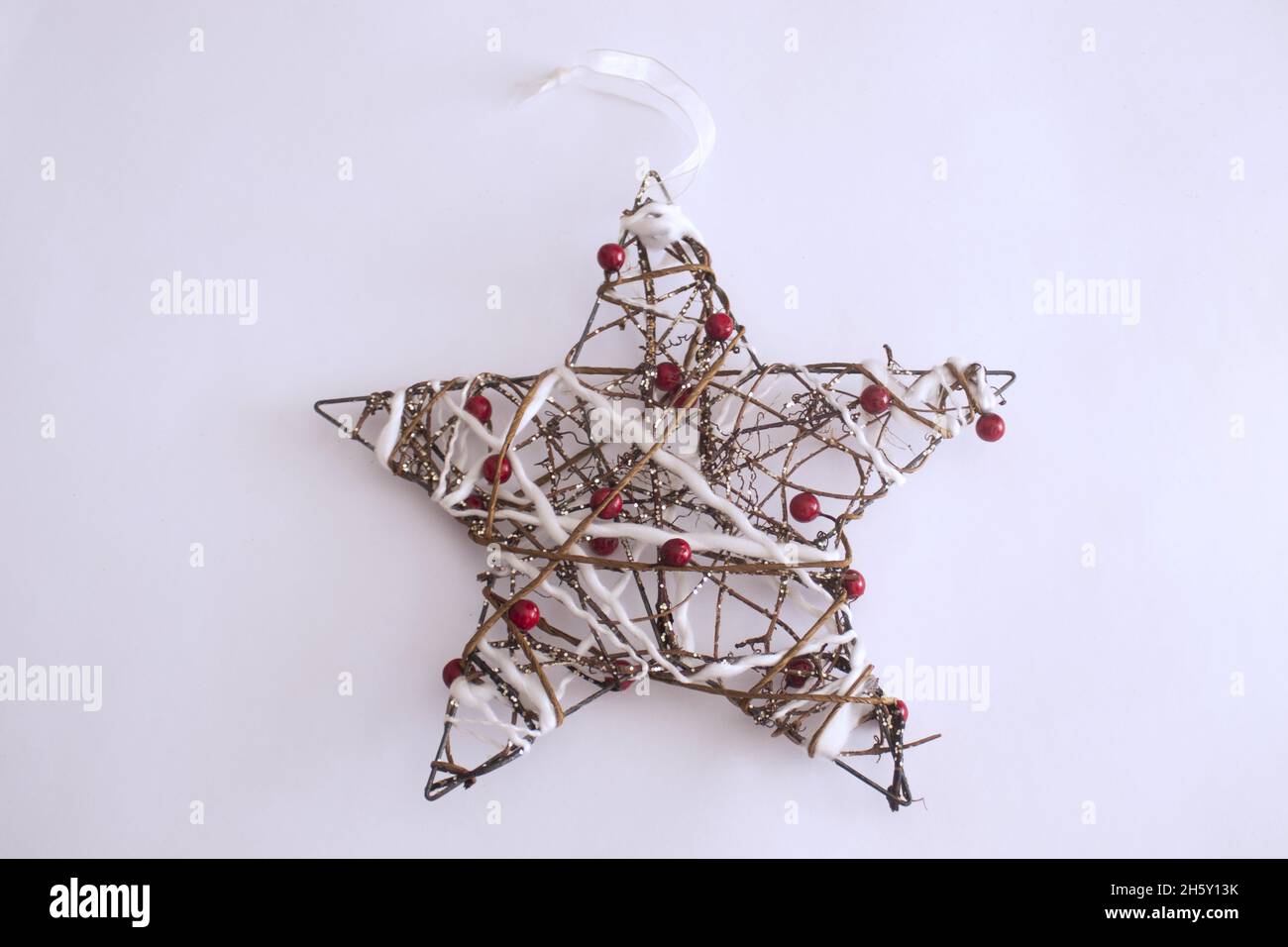 Handmade star for christmas tree Stock Photo - Alamy