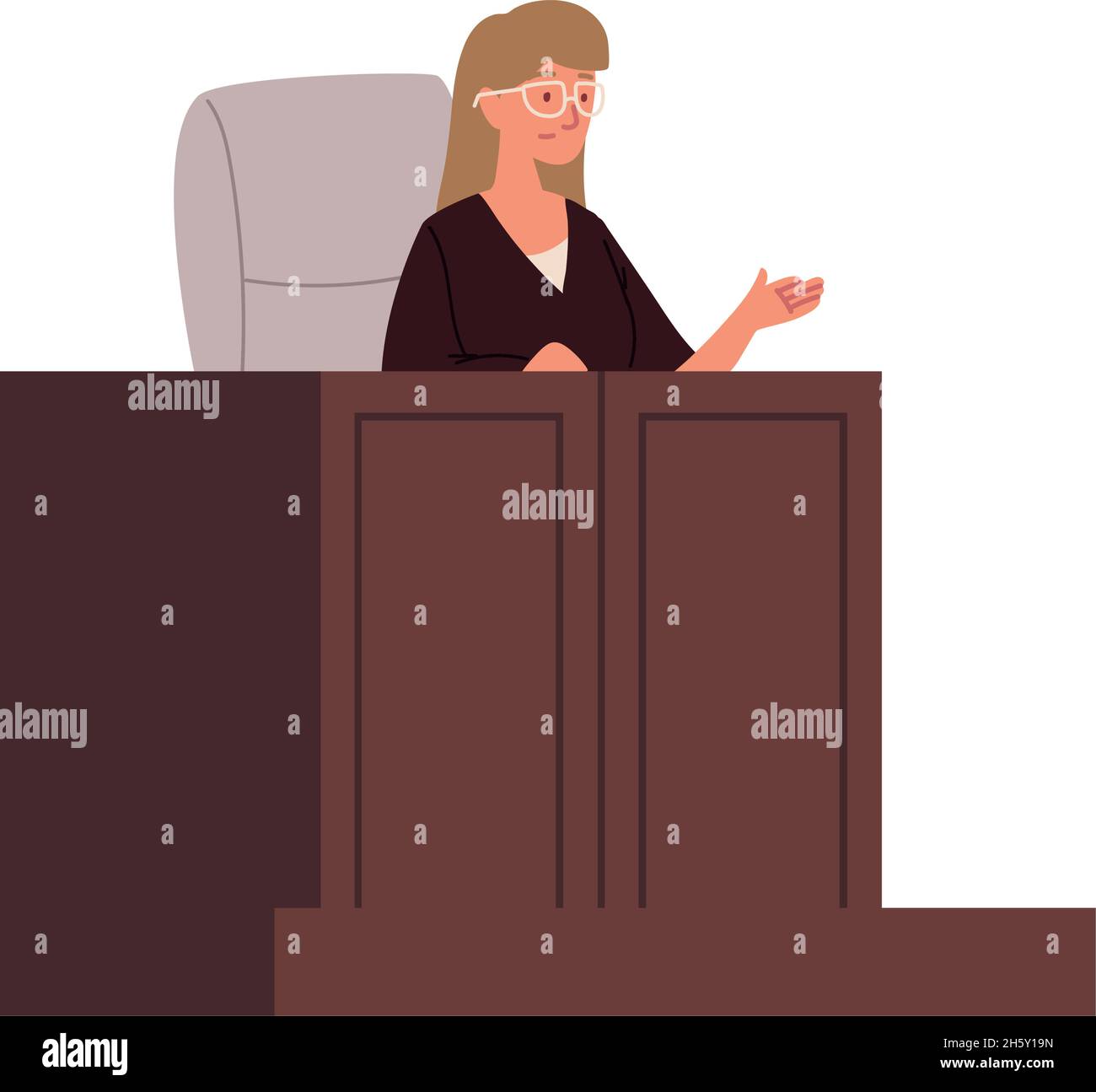 Female judge icon Stock Vector Images - Alamy