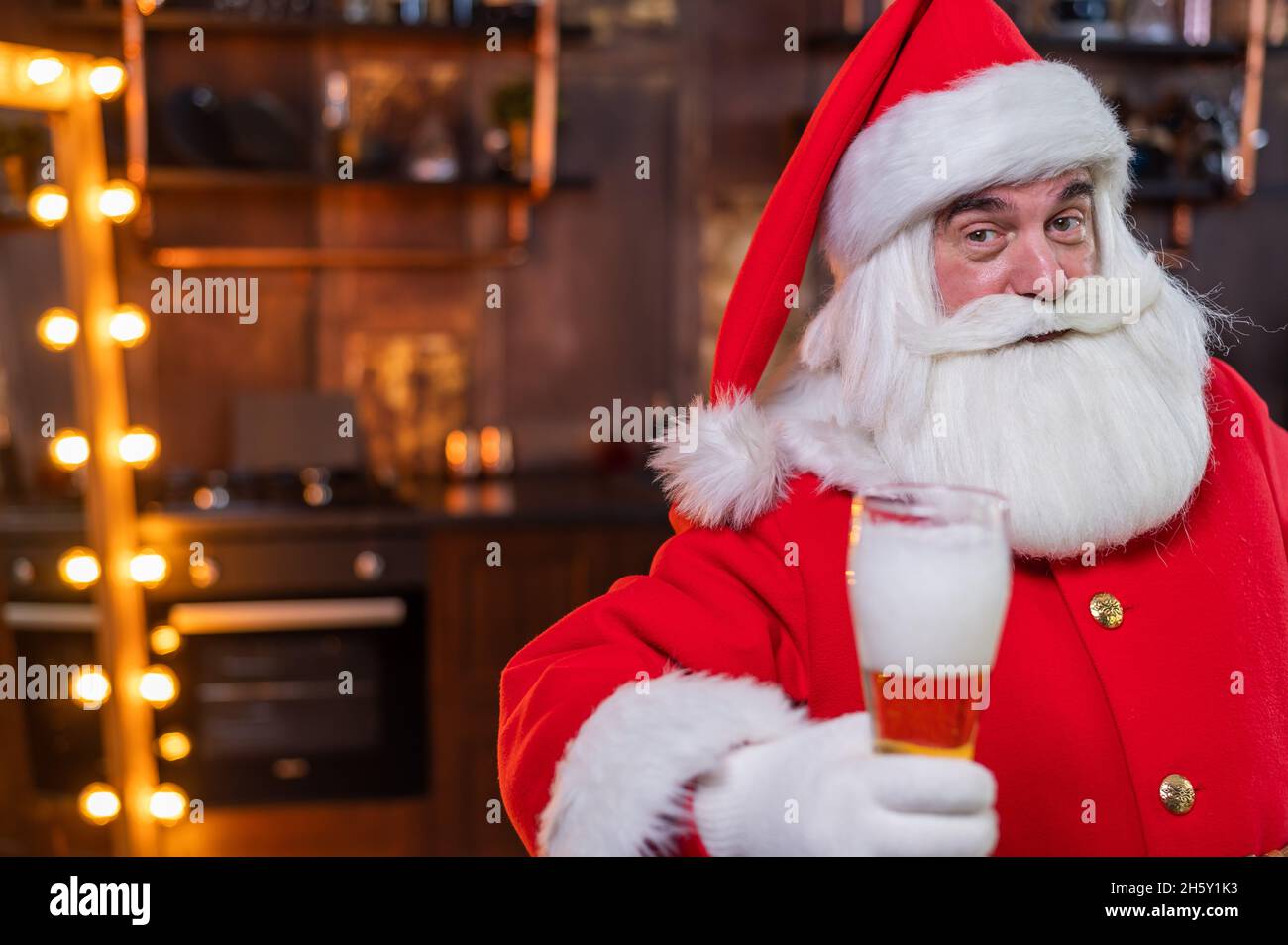 Santa claus drinking beer hi-res stock photography and images - Alamy